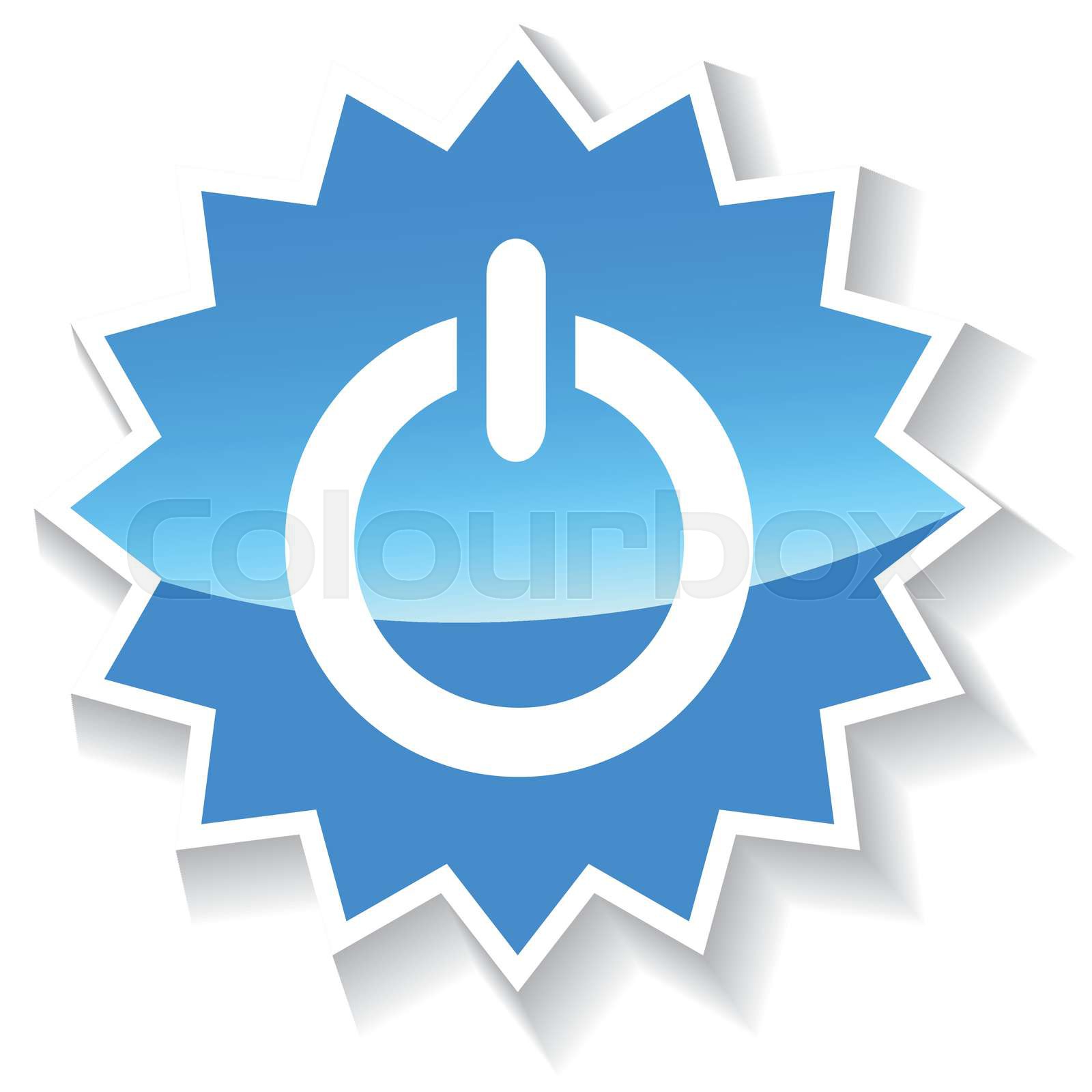 Power blue icon | Stock vector | Colourbox