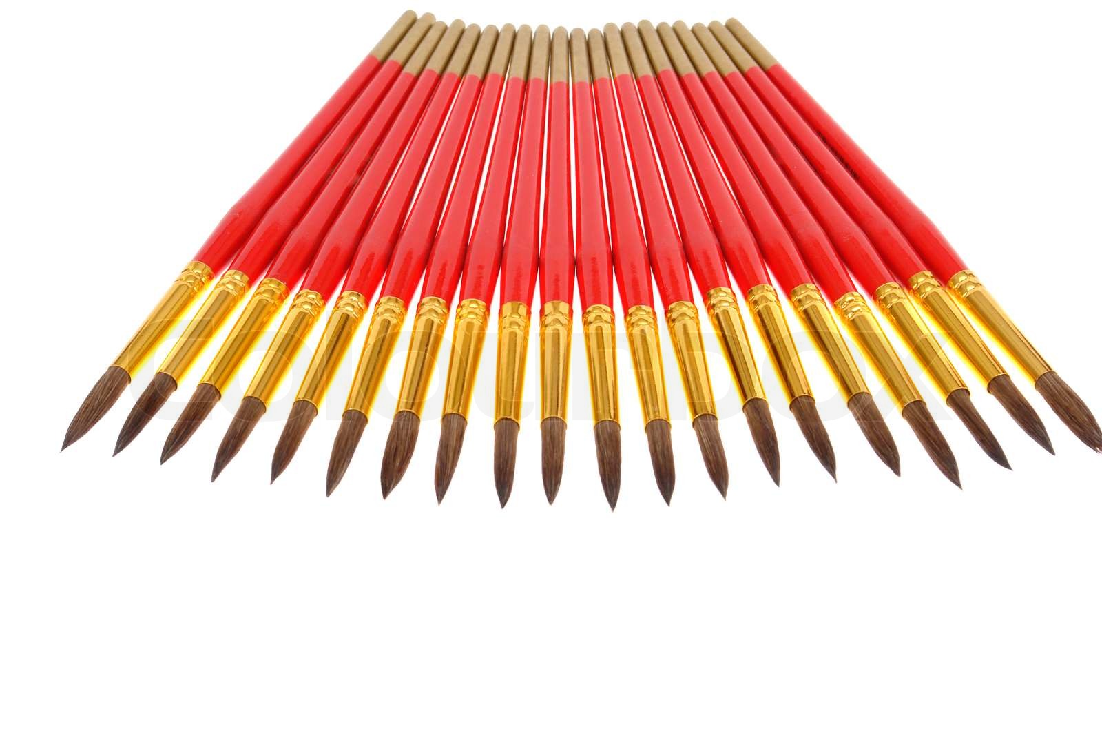 Pinsel isoliert auf weißem Hintergrund | Stock Bild | Colourbox