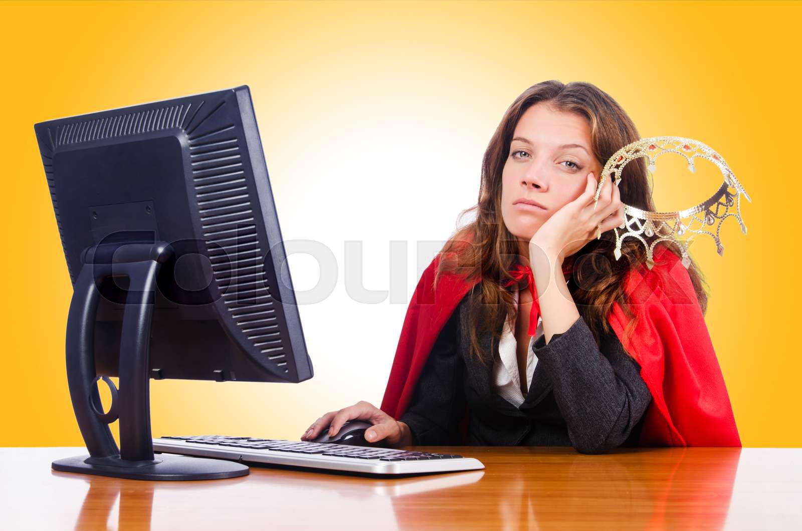 Office queen isolated on the white | Stock image | Colourbox