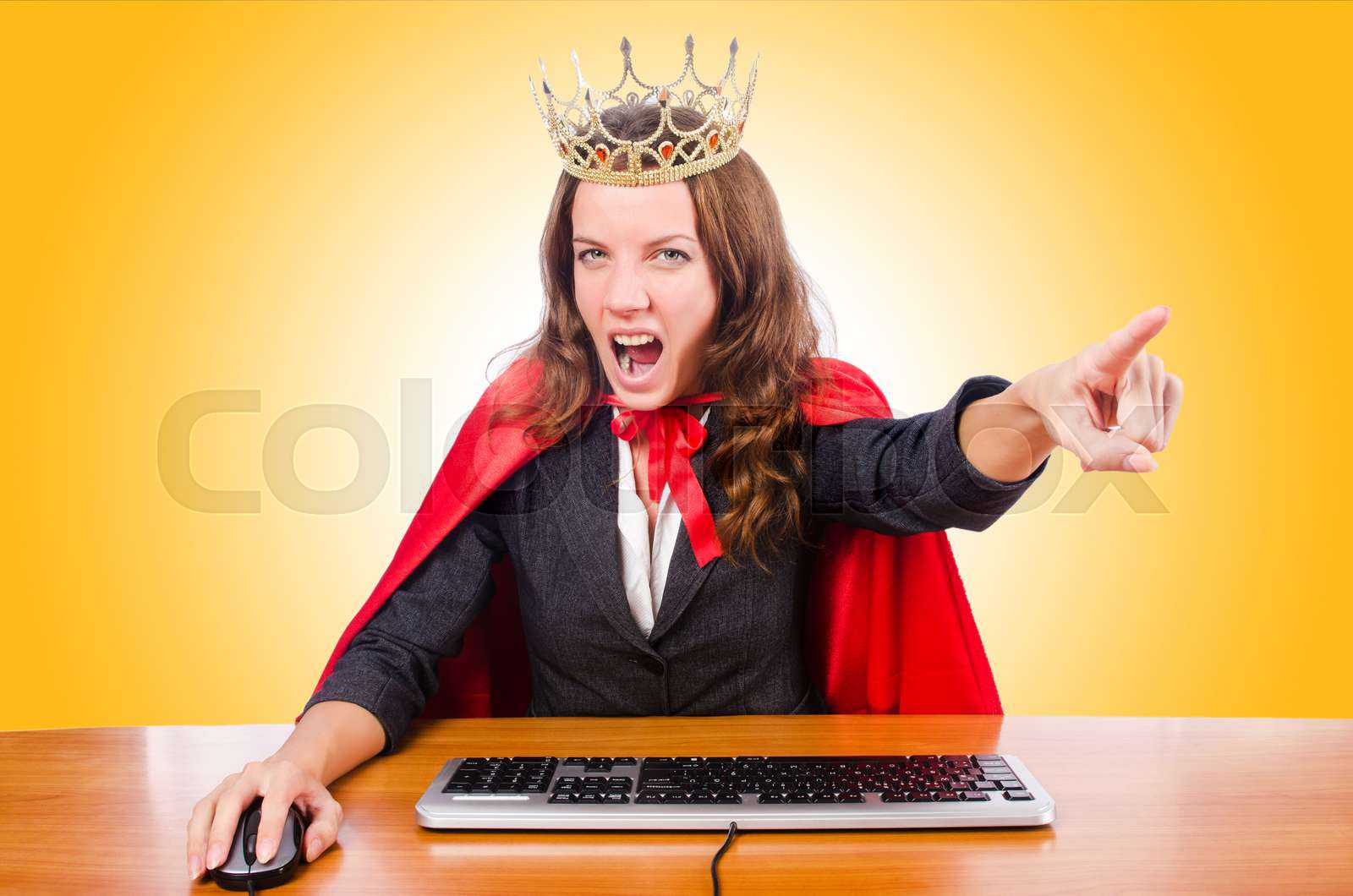 Office queen isolated on the white | Stock image | Colourbox