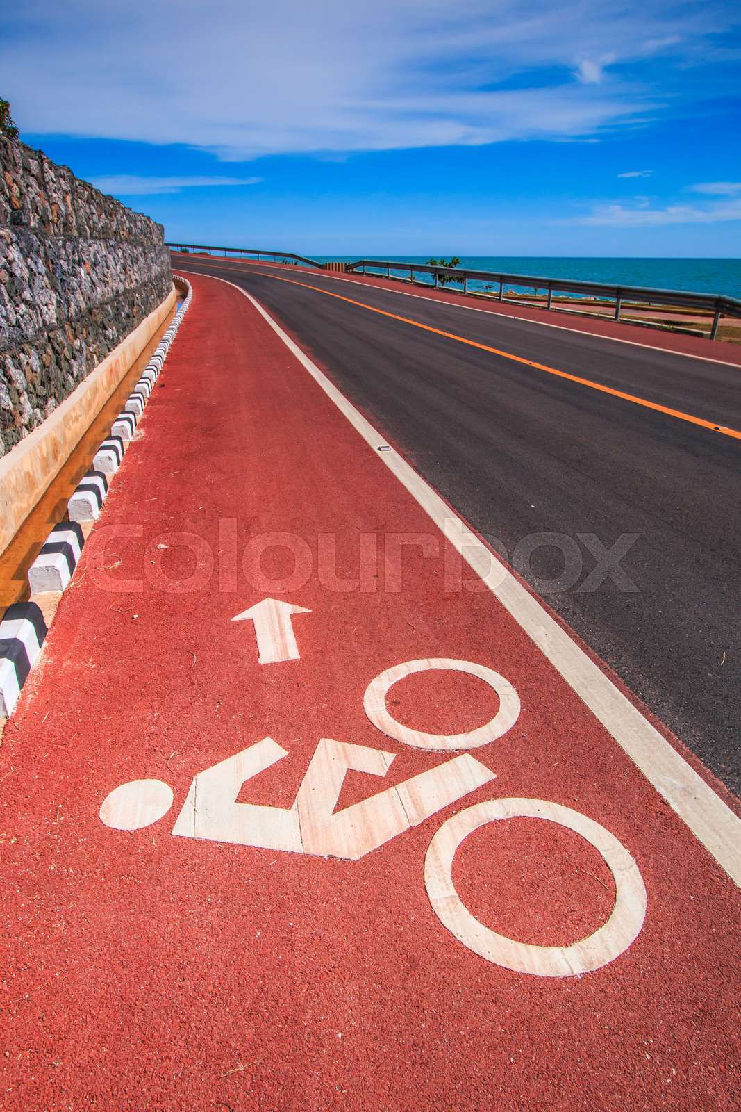 Bicycle Lane Bicycle Path And Coastal Road Stock Image Colourbox bicycle-lane-bicycle-path-and-coastal-road-stock-image-colourbox