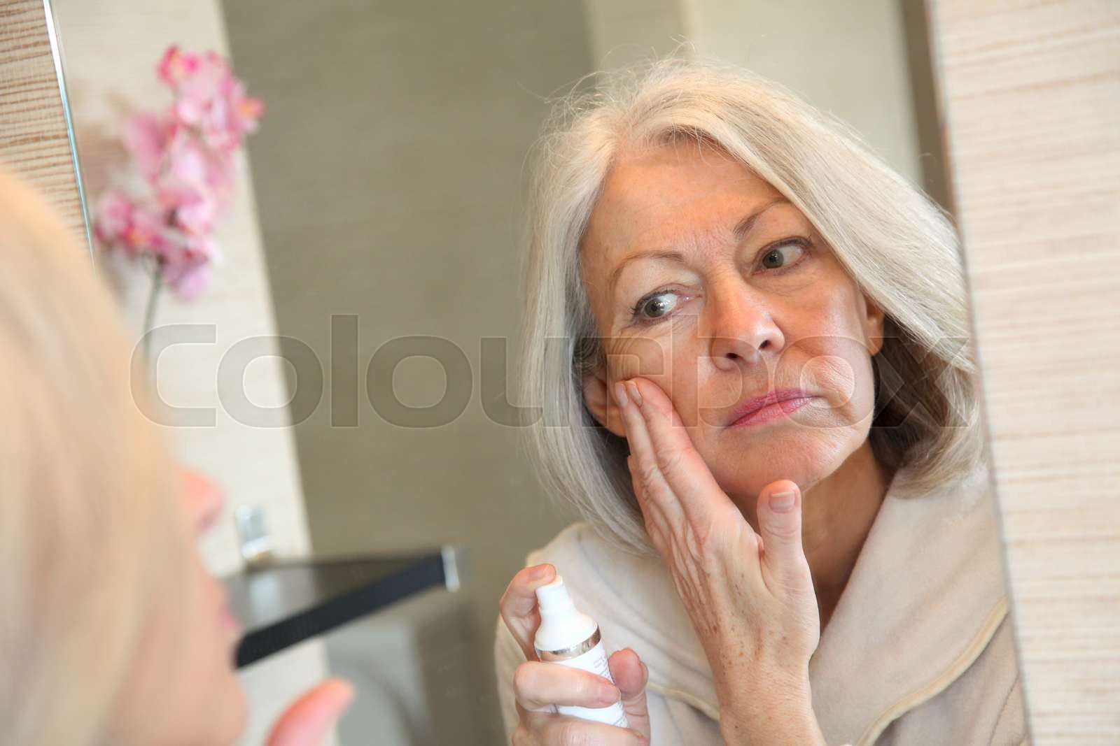 senior, skin, beautycare | Stock image | Colourbox
