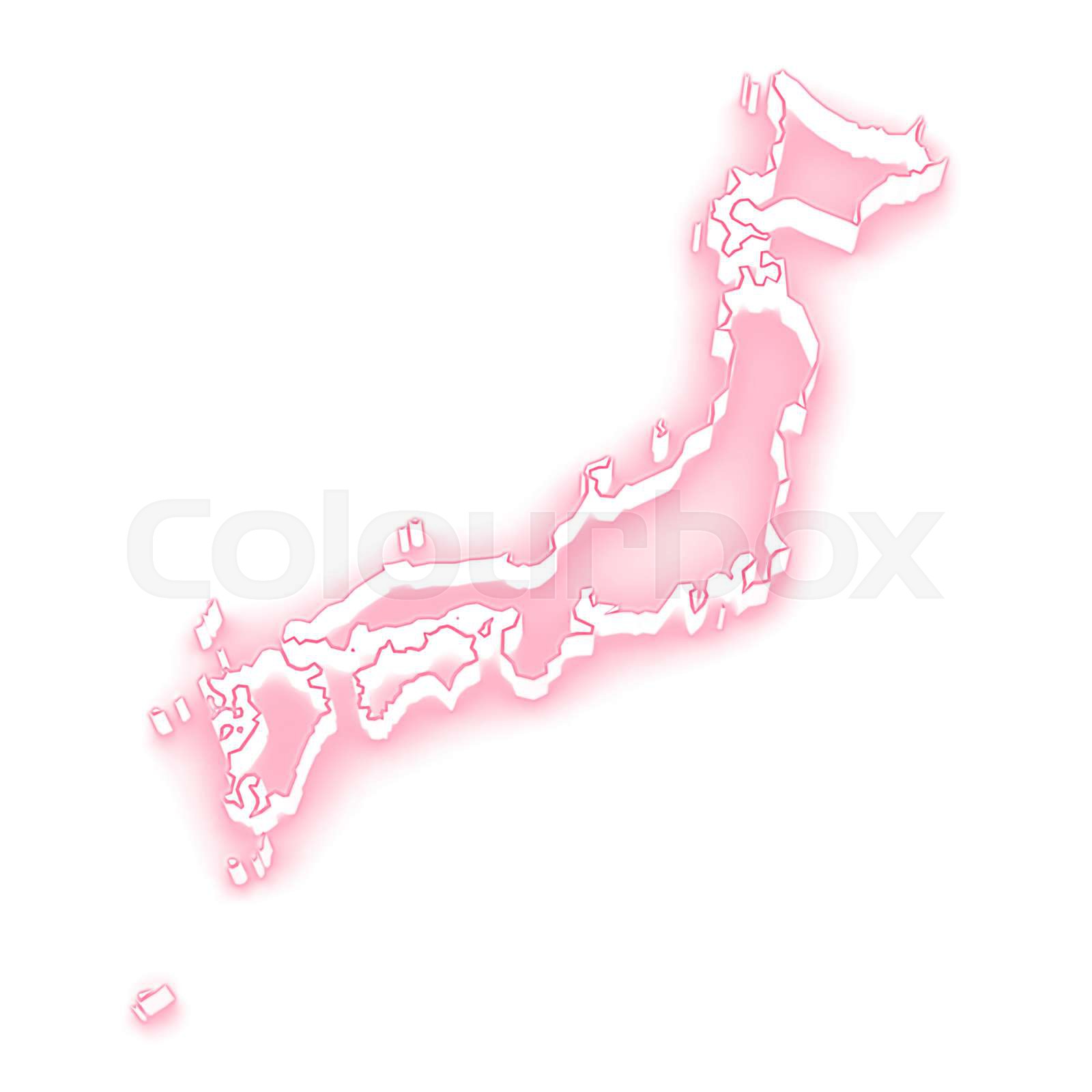 Map of Japan. | Stock image | Colourbox