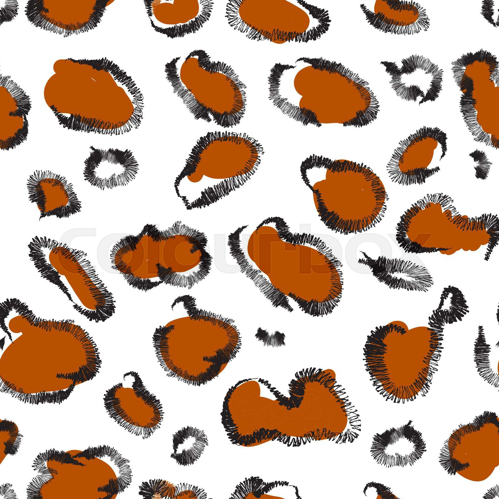 Seamless pattern of jaguar spots | Stock vector | Colourbox