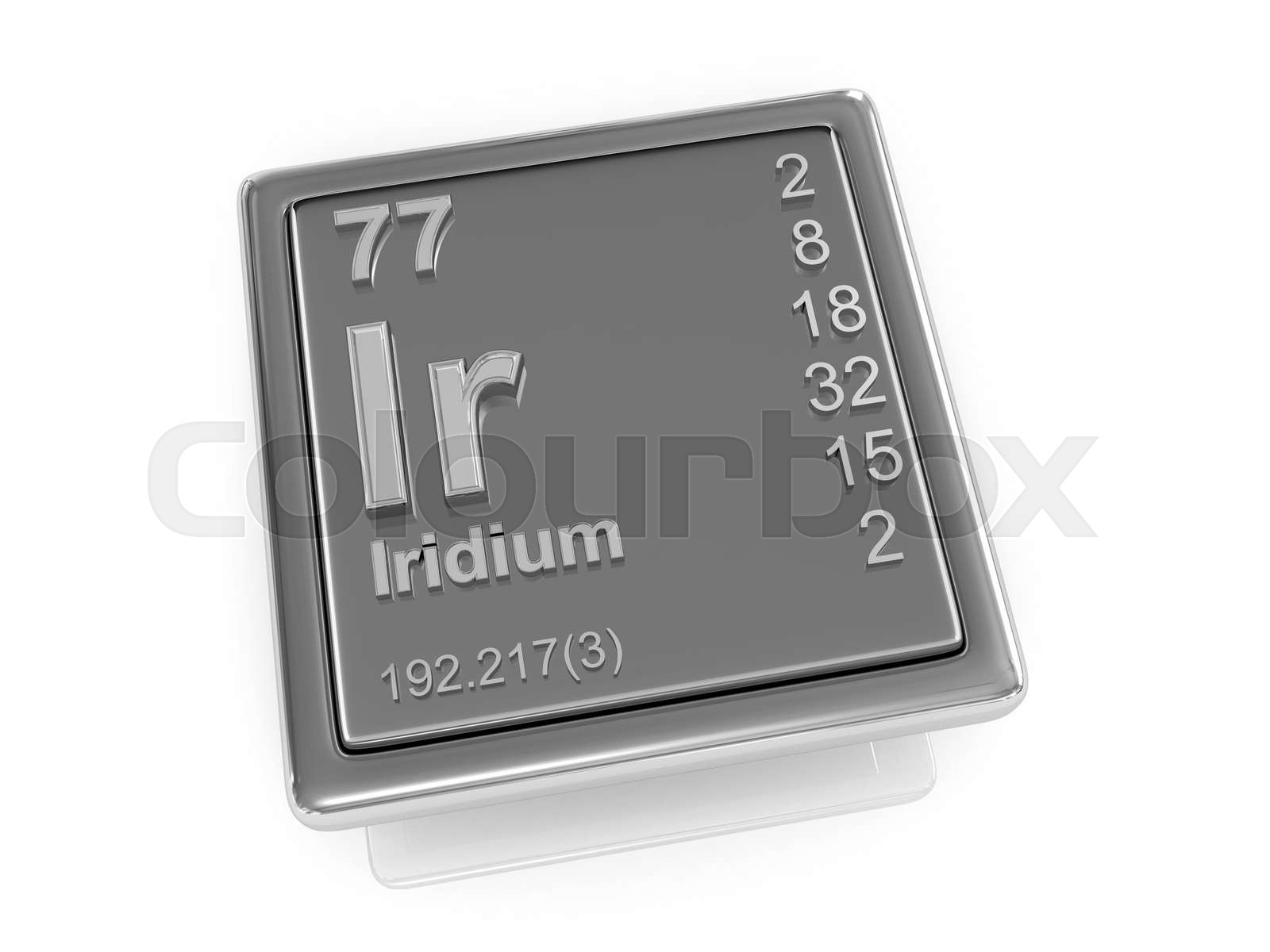Iridium. Chemical element. | Stock image | Colourbox