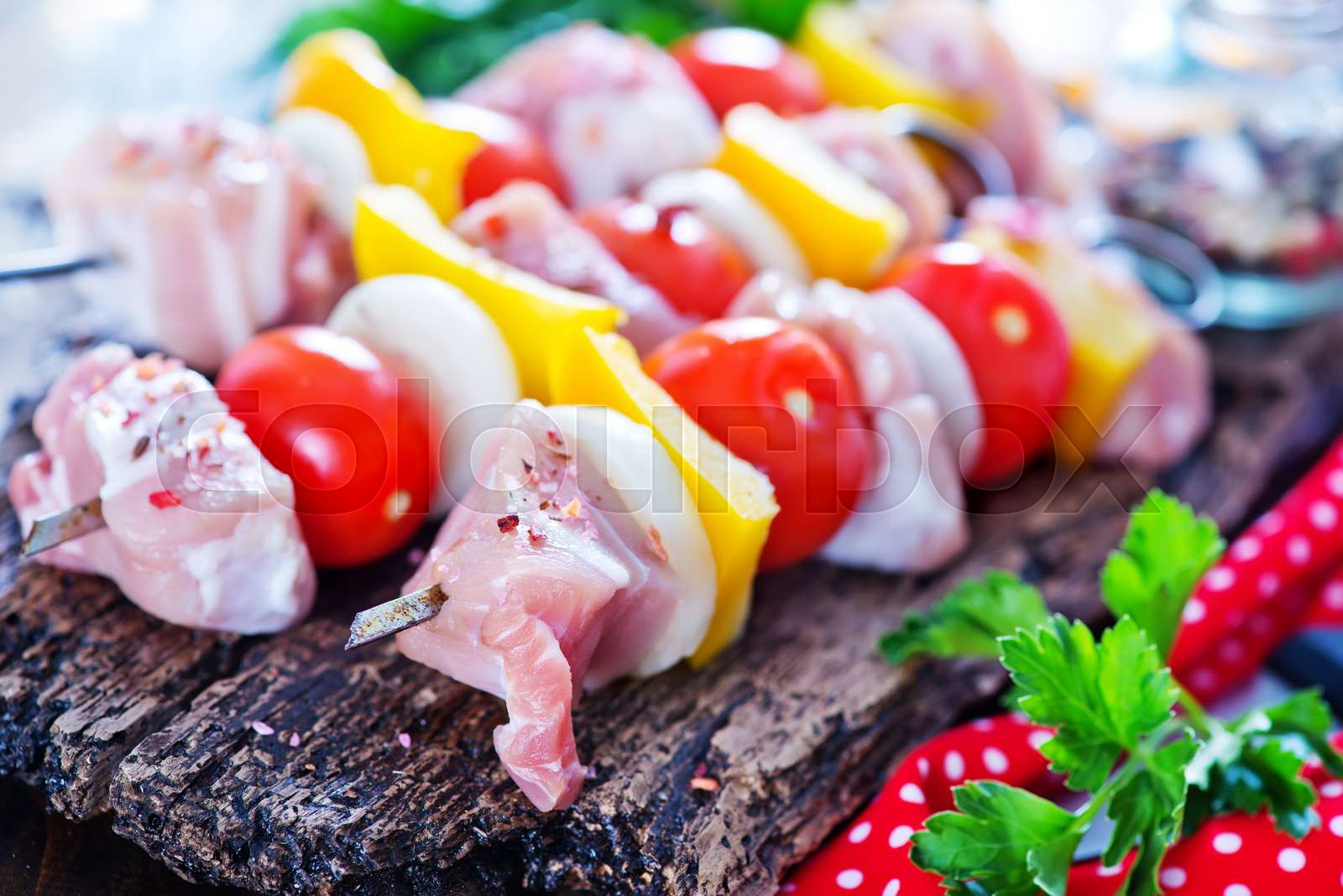 raw kebab | Stock image | Colourbox