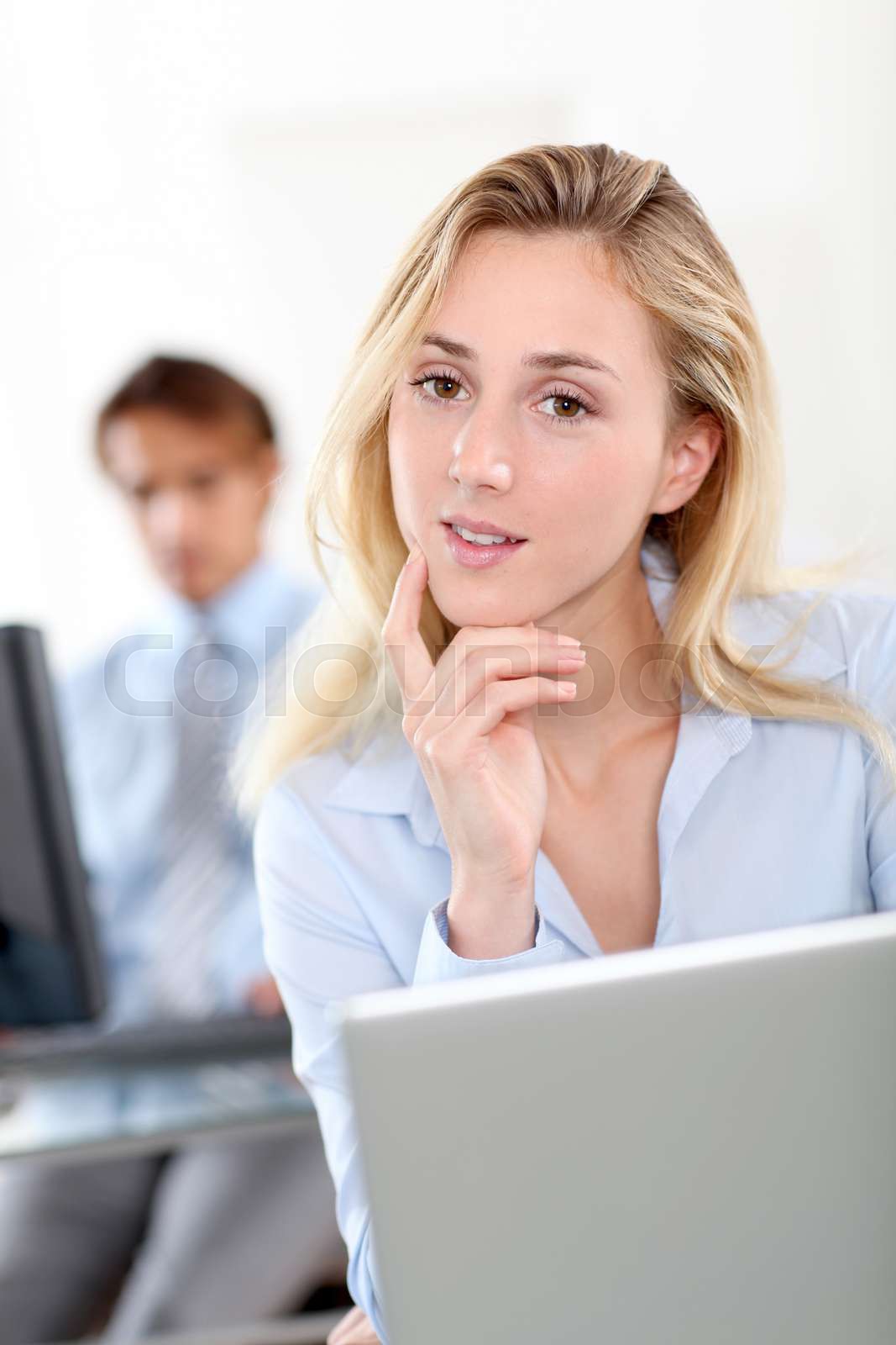 business, office, blond | Stock image | Colourbox