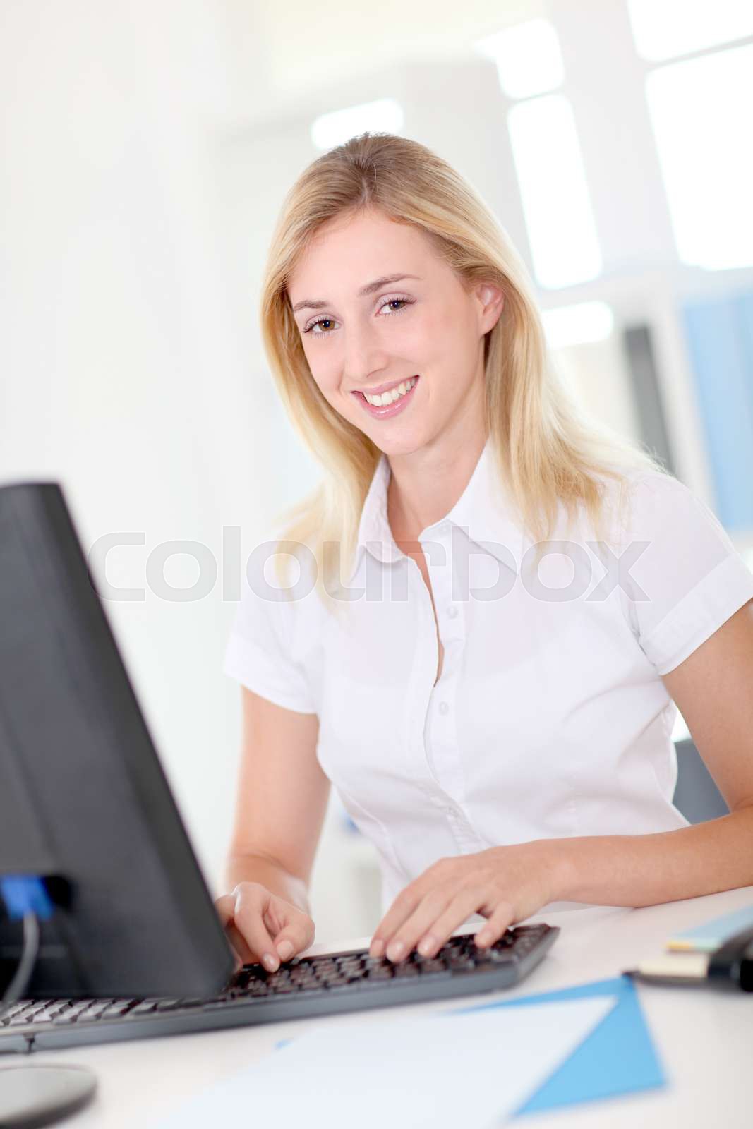 portrait, assistant, female | Stock image | Colourbox