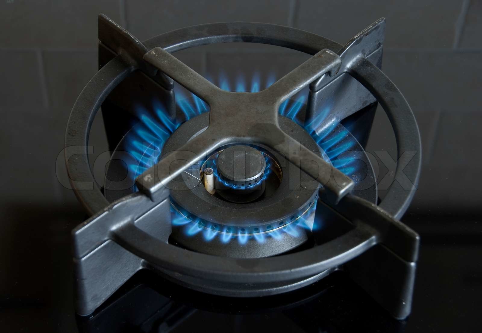 kitchen gass fire | Stock image | Colourbox