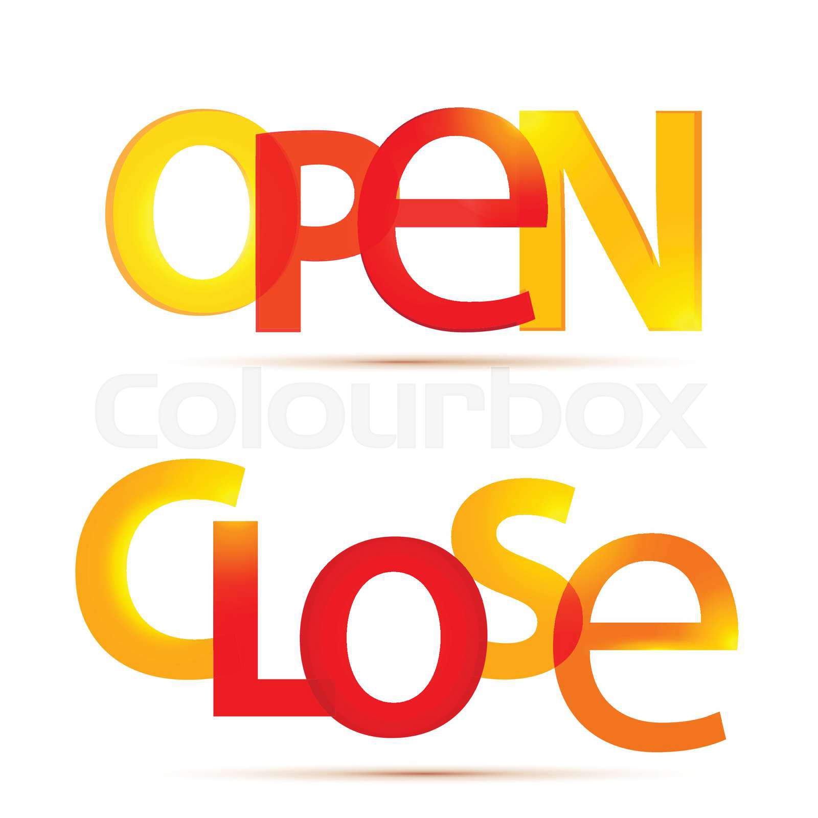 Open and close signs | Stock vector | Colourbox