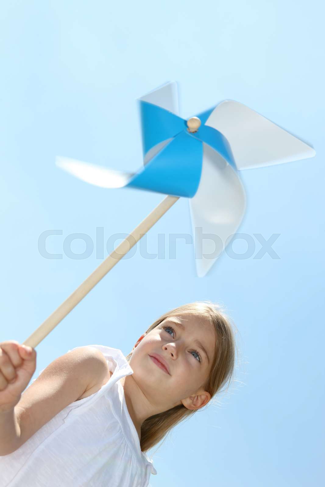 wind, pretty, happiness | Stock image | Colourbox