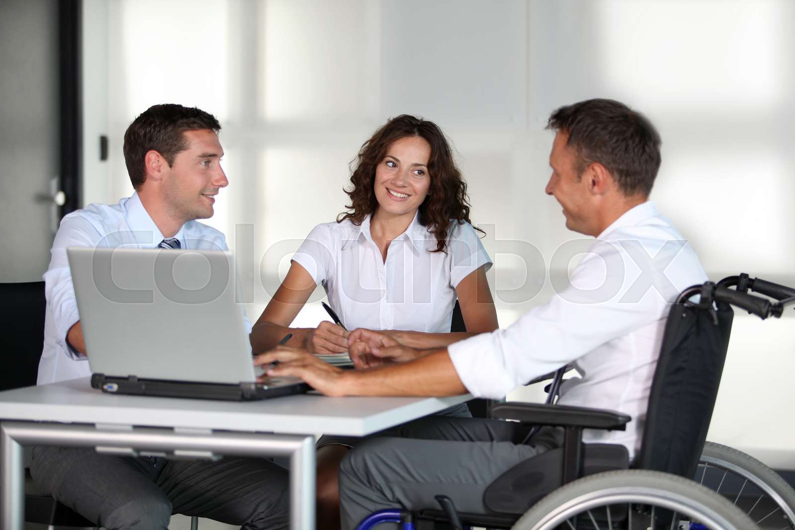 meeting, office, handicap | Stock image | Colourbox