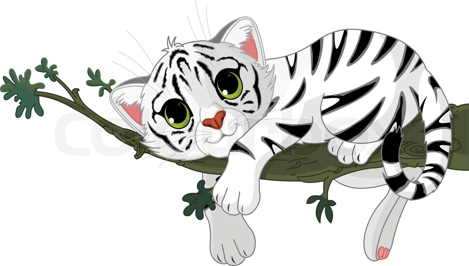 cartoon, tigress, tiger | Stock vector | Colourbox