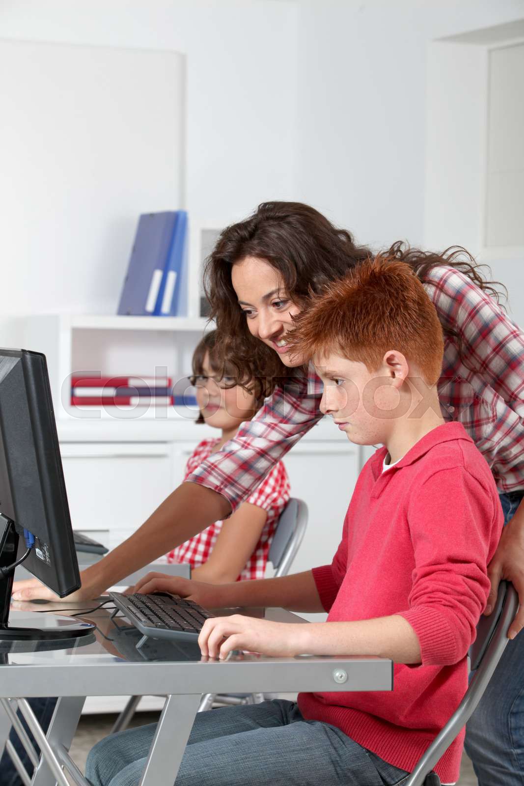 Children in computing class | Stock image | Colourbox
