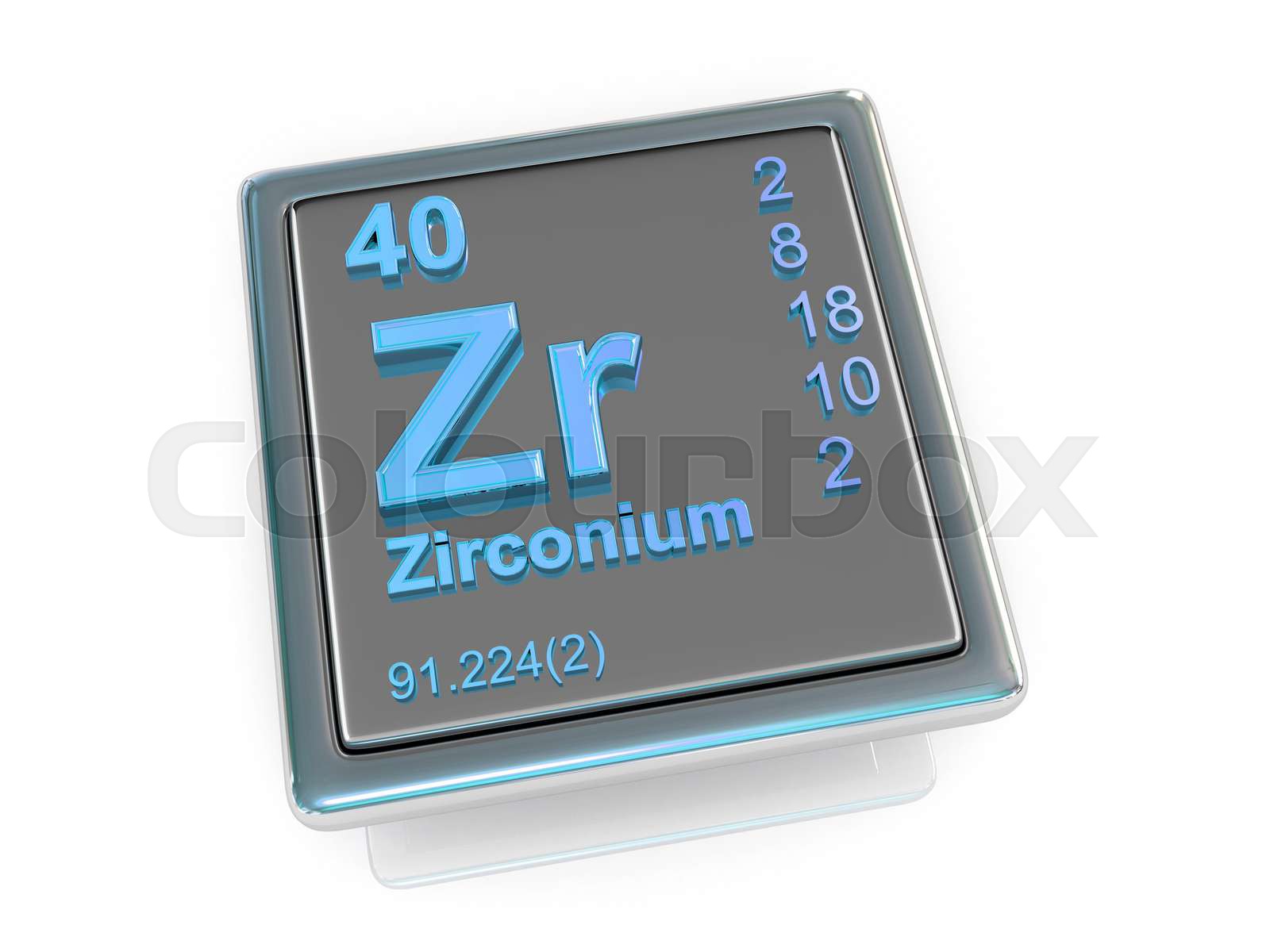 Zirconium. Chemical element. | Stock image | Colourbox