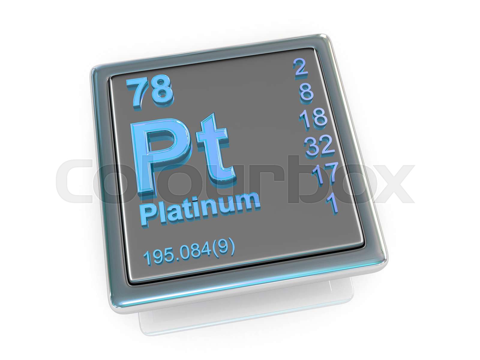 Platinum. Chemical element. | Stock image | Colourbox