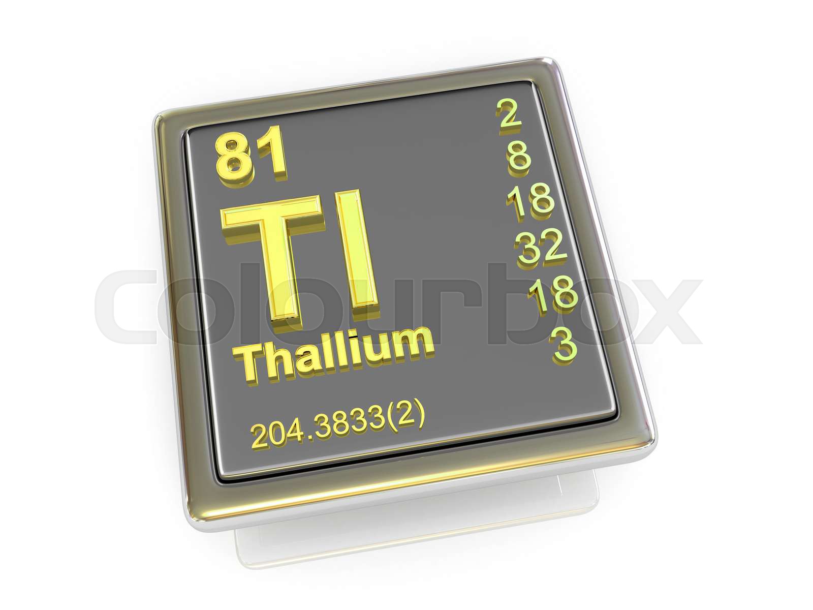 Thallium. Chemical element. | Stock image | Colourbox