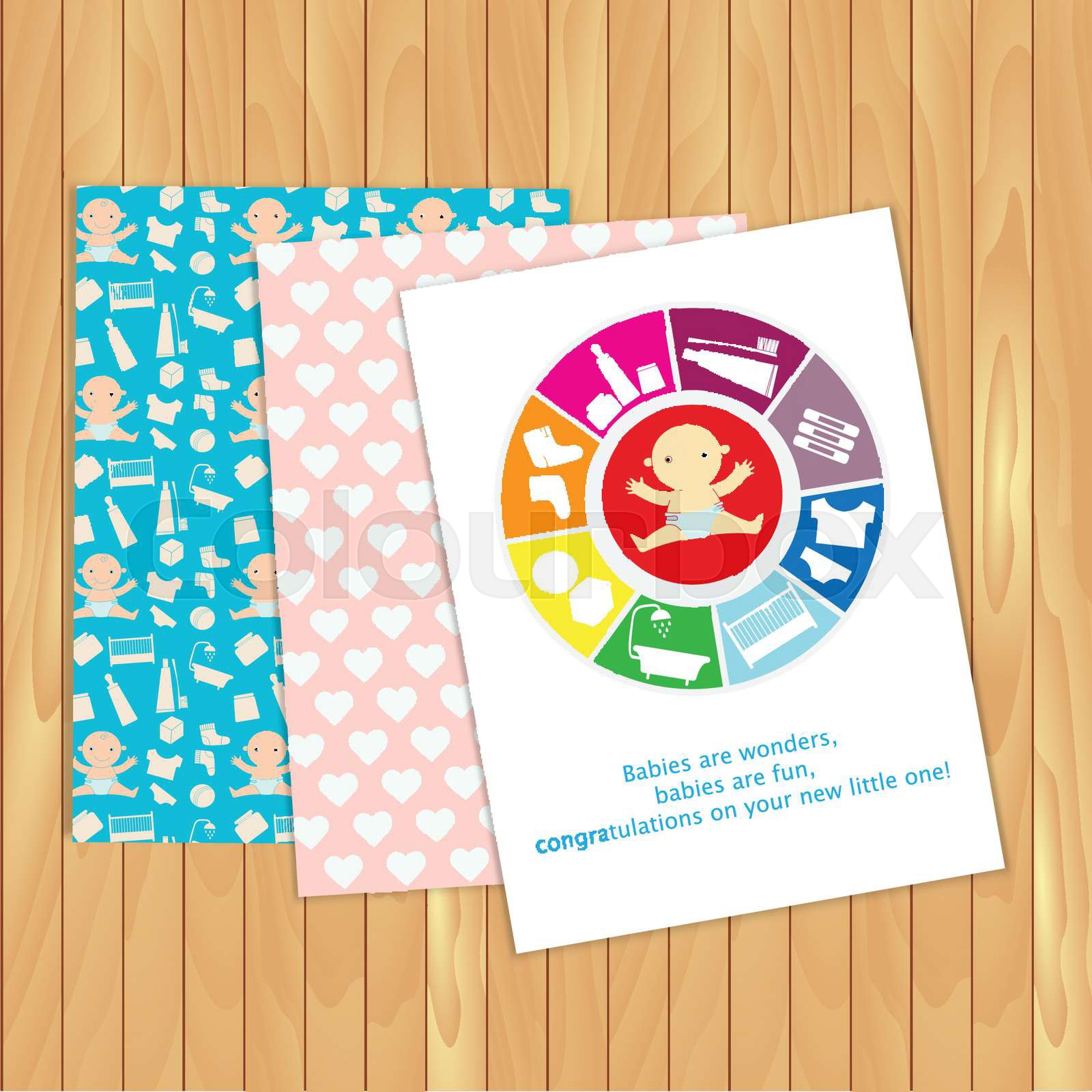 baby, karton, banner | Stock vektor | Colourbox