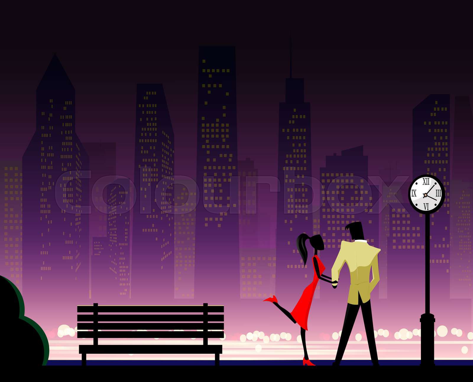 Couple in love | Stock vector | Colourbox