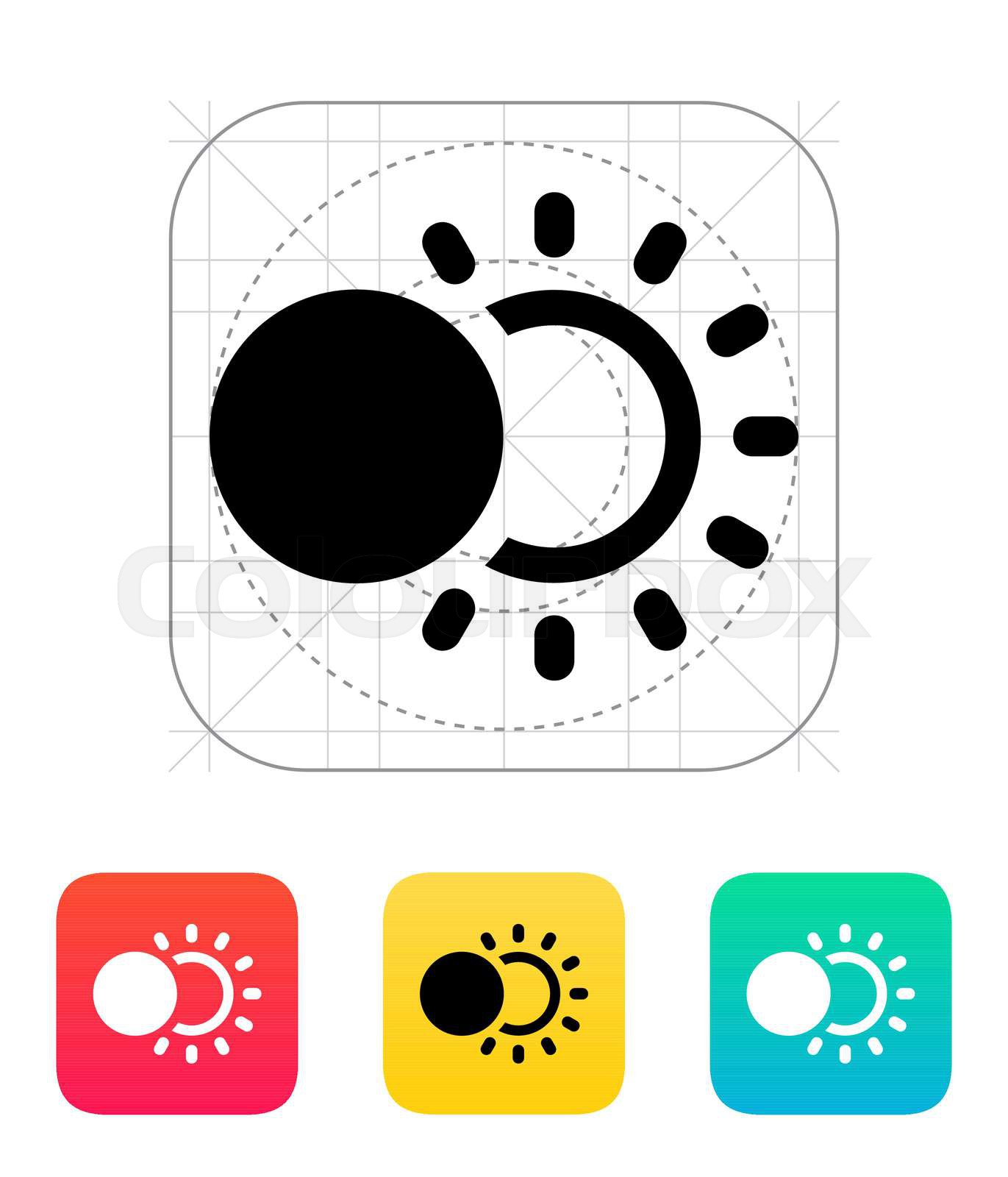 Solar eclipse icon. | Stock vector | Colourbox