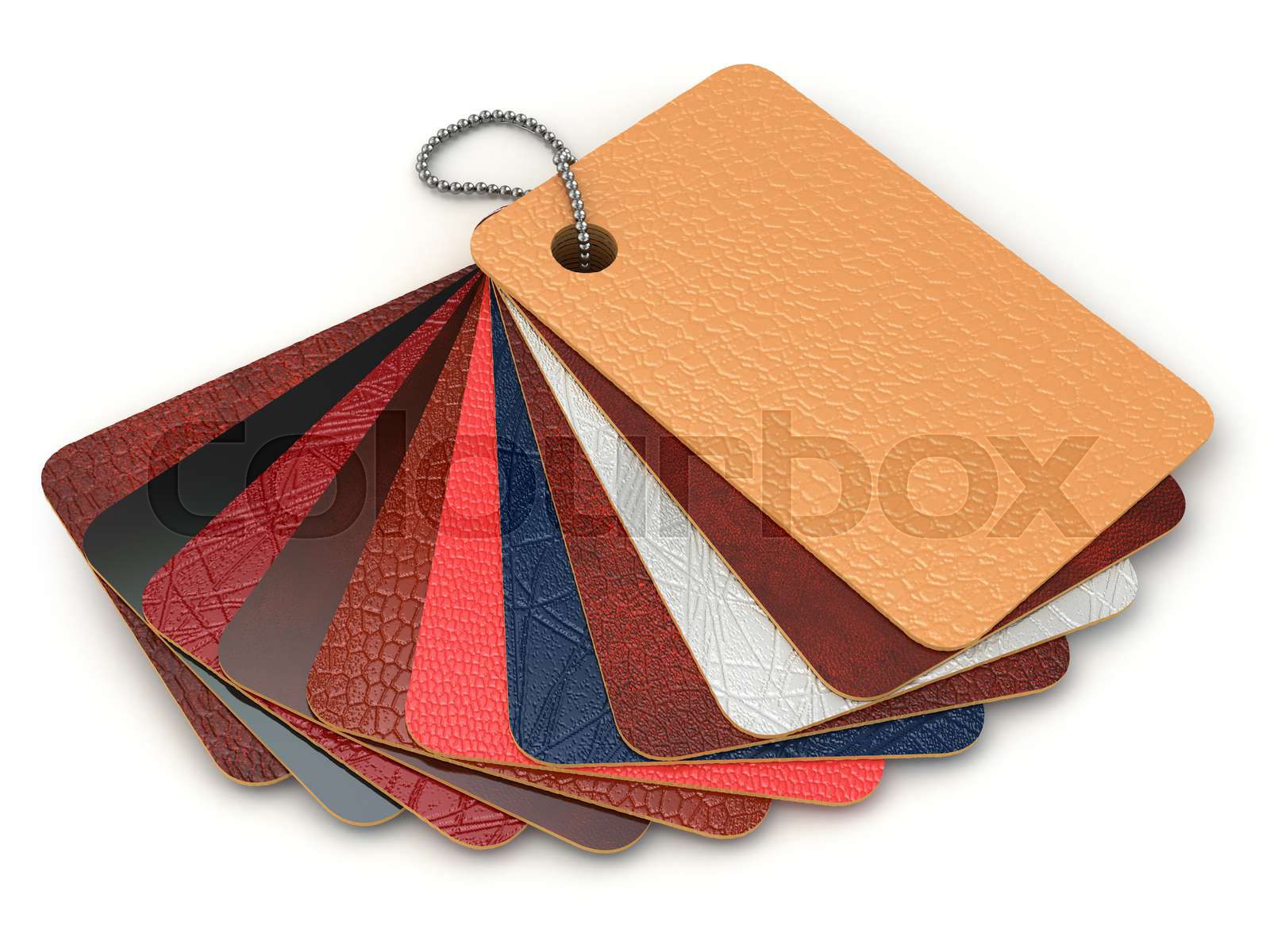 Color palette samples of leather. | Stock image | Colourbox