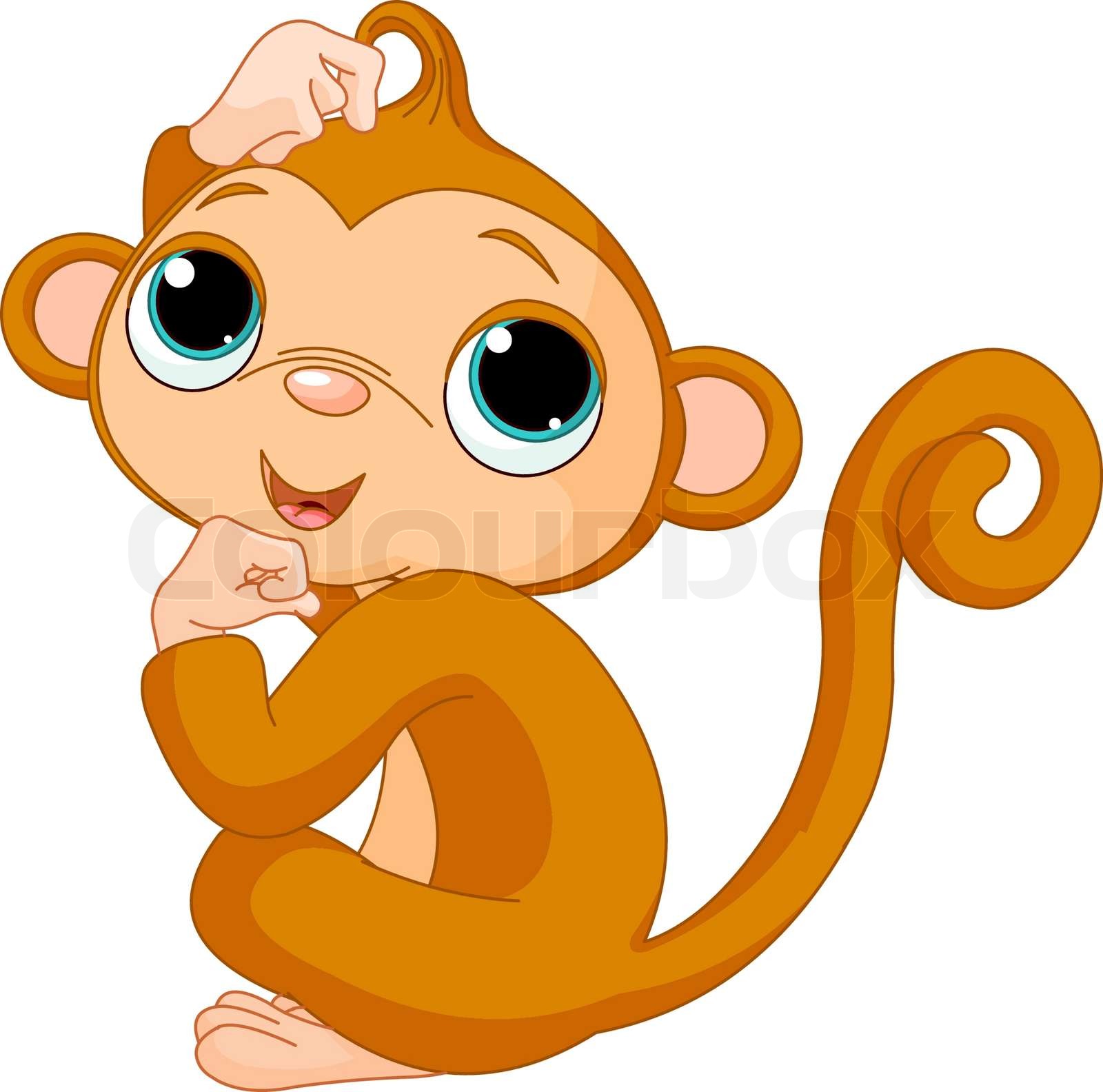 affe, cartoon, vektor | Stock-Vektor | Colourbox