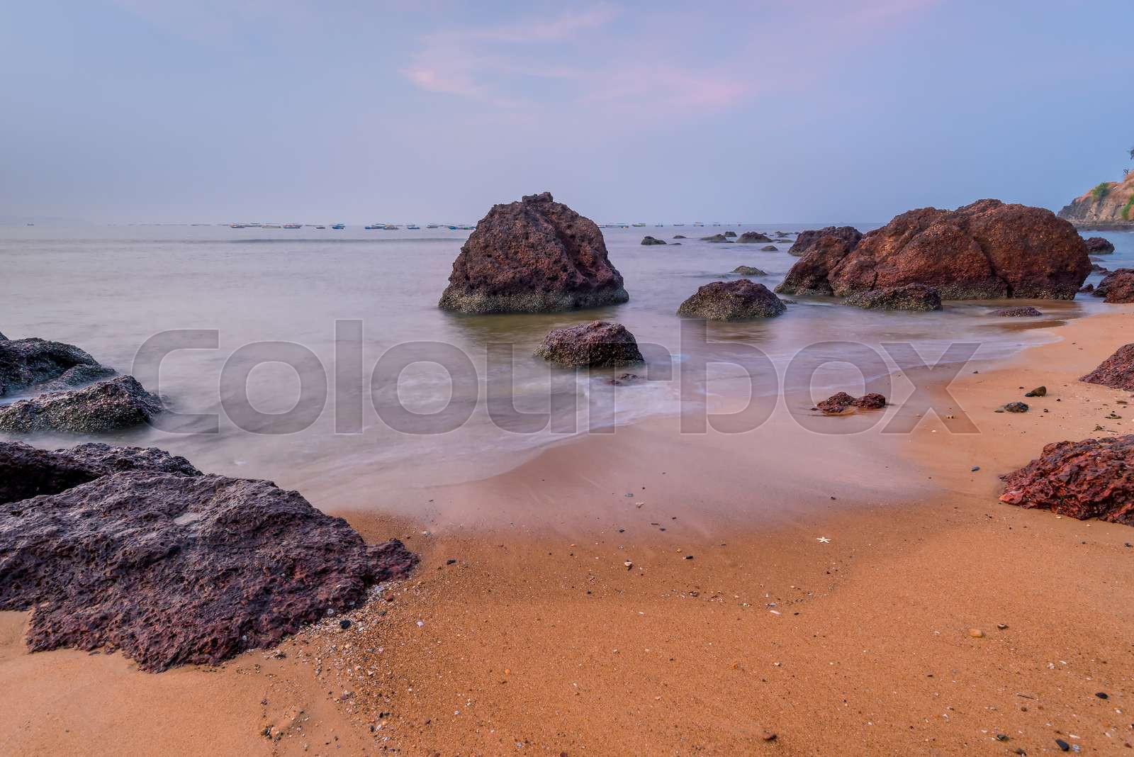 beautiful scenery of the sea at dawn in Goa | Stock image | Colourbox