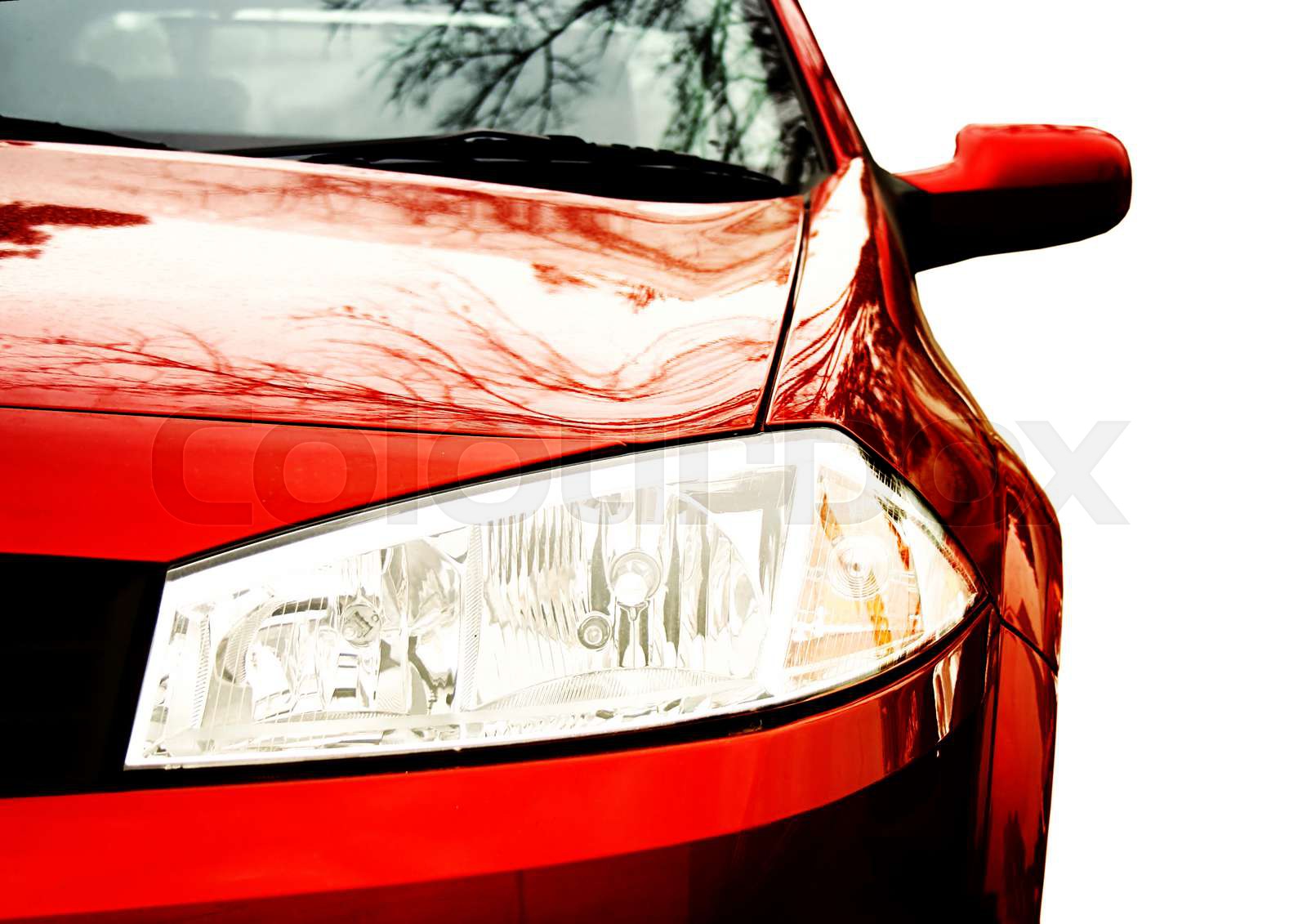 Red Sport Car - Front side, half | Stock image | Colourbox