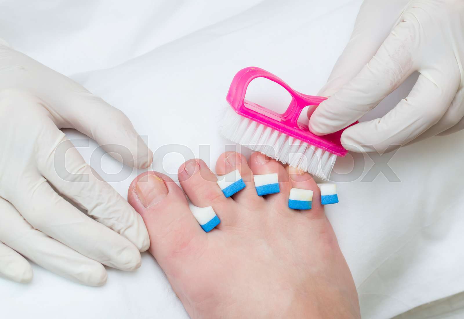 process of pedicure at beauty salon | Stock image | Colourbox