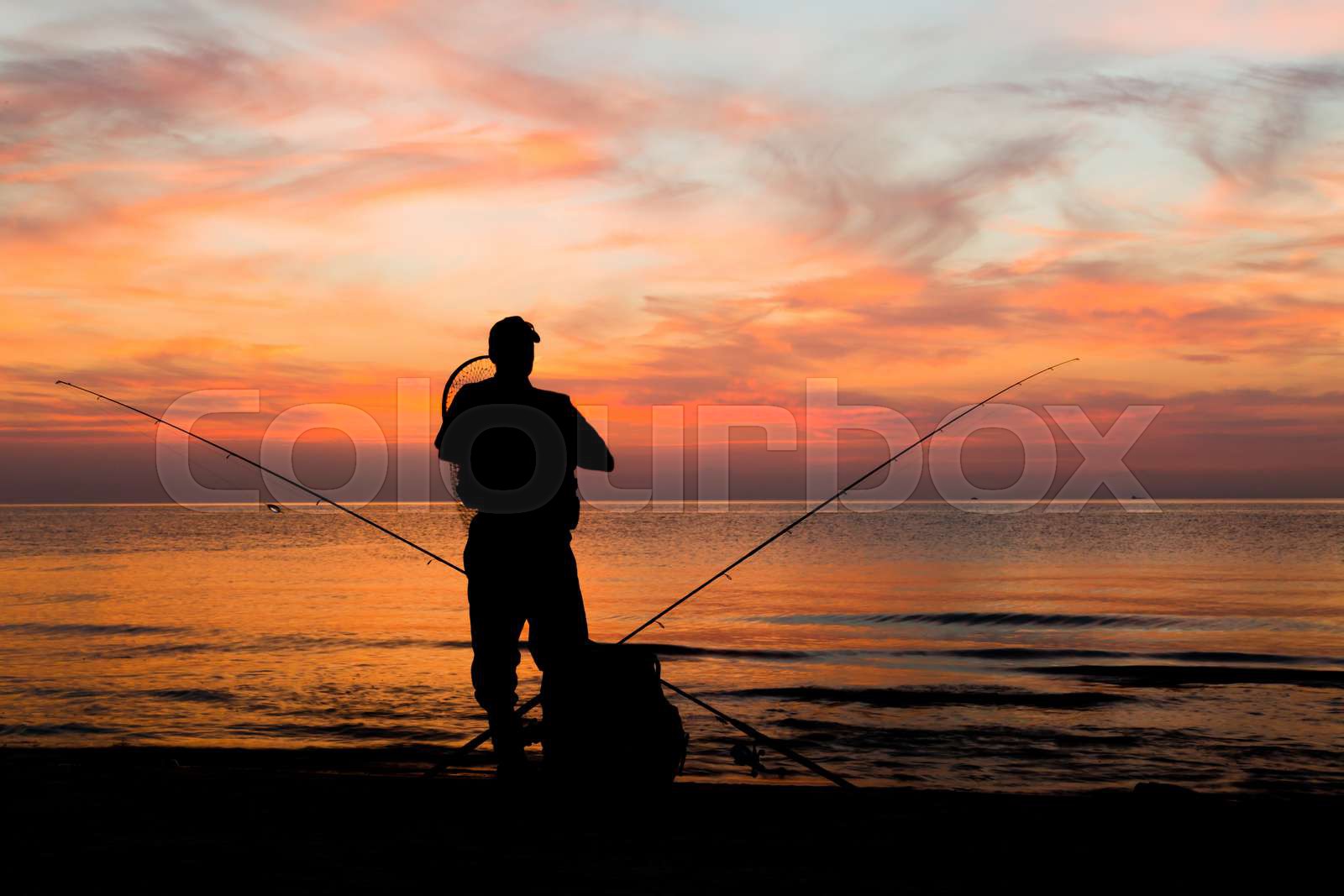 Fishing at dawn | Stock image | Colourbox