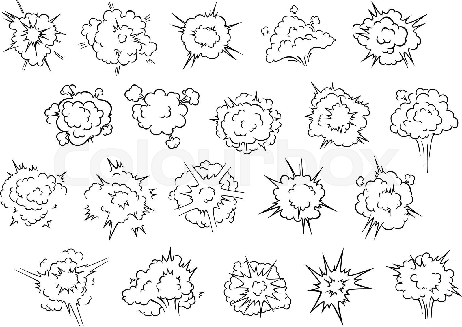 wolke, comic, cartoon | Stock-Vektor | Colourbox