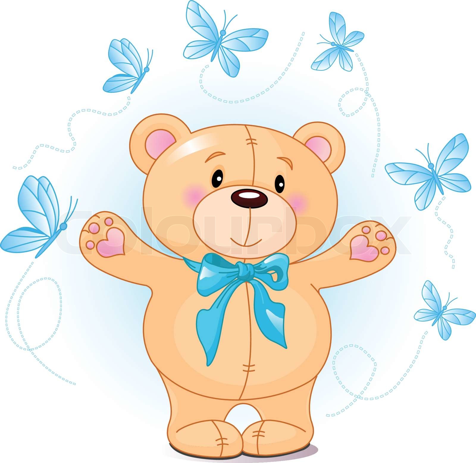 Teddy Bear waving hello | Stock vector | Colourbox