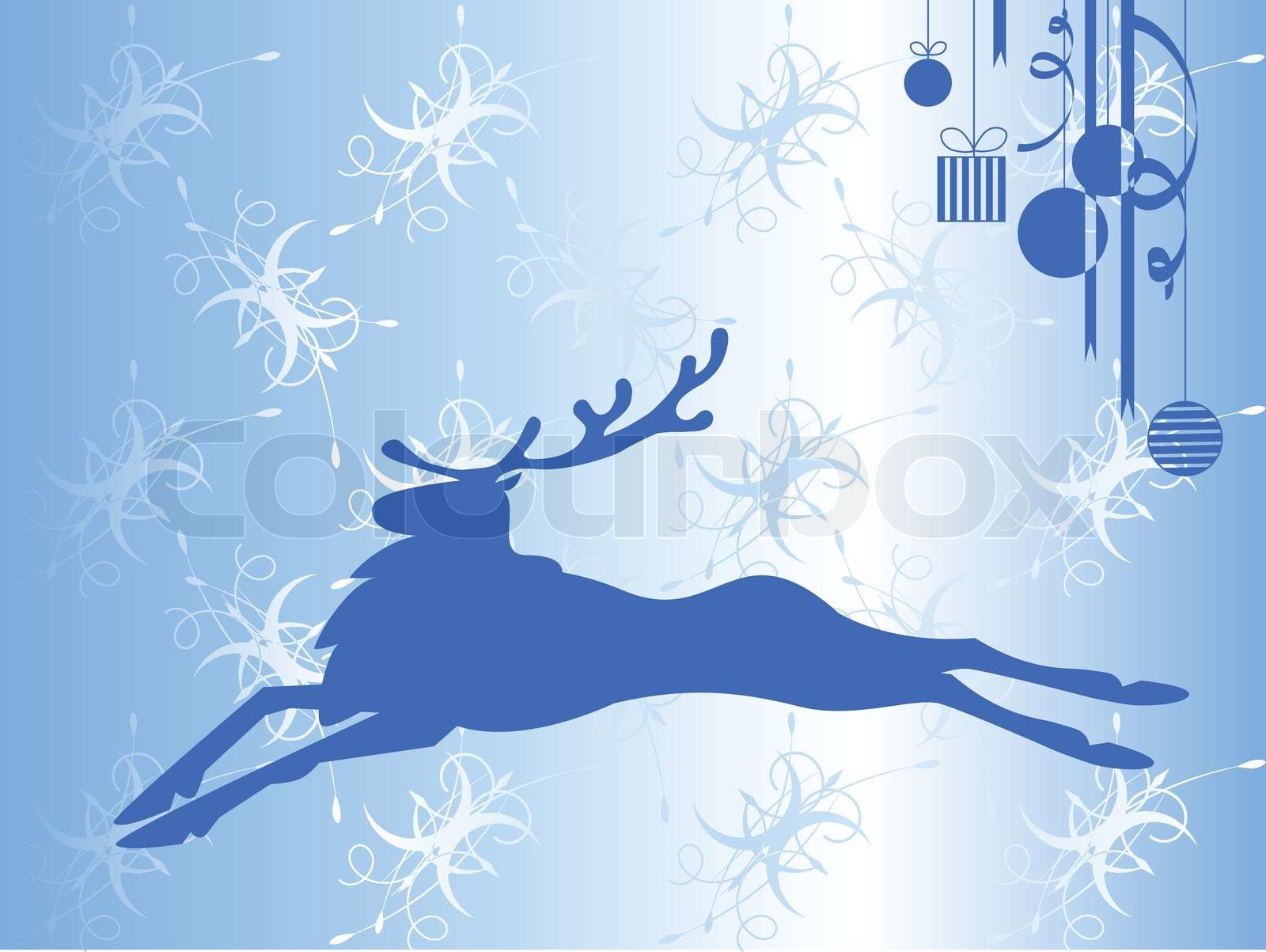 Blue reindeer | Stock vector | Colourbox