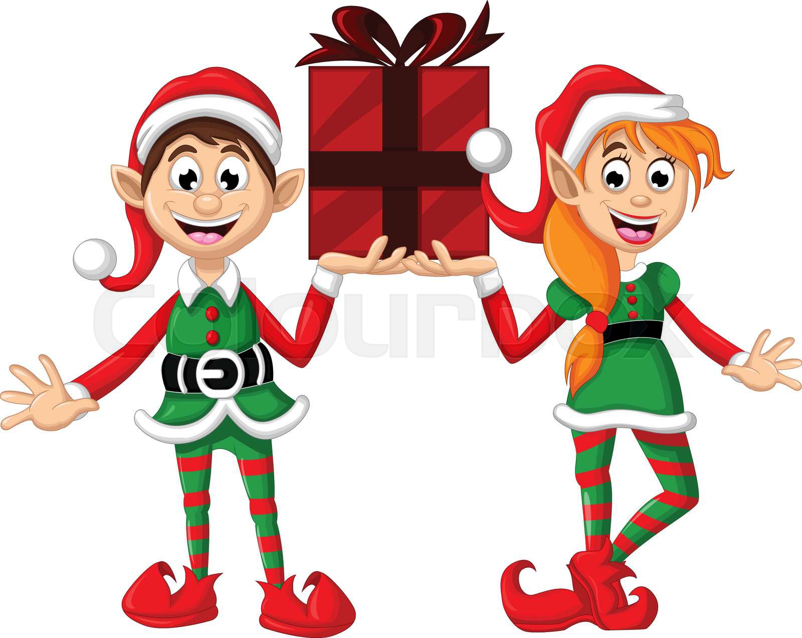 nisse, holde, gave | Stock vektor | Colourbox