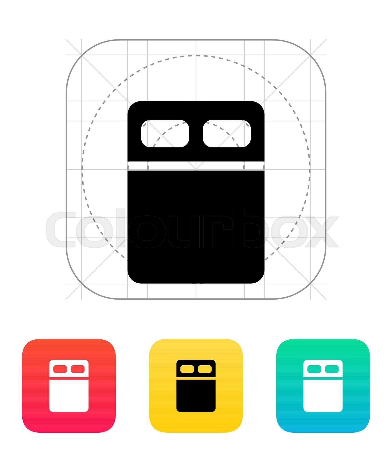 Twin bed icon. | Stock vector | Colourbox