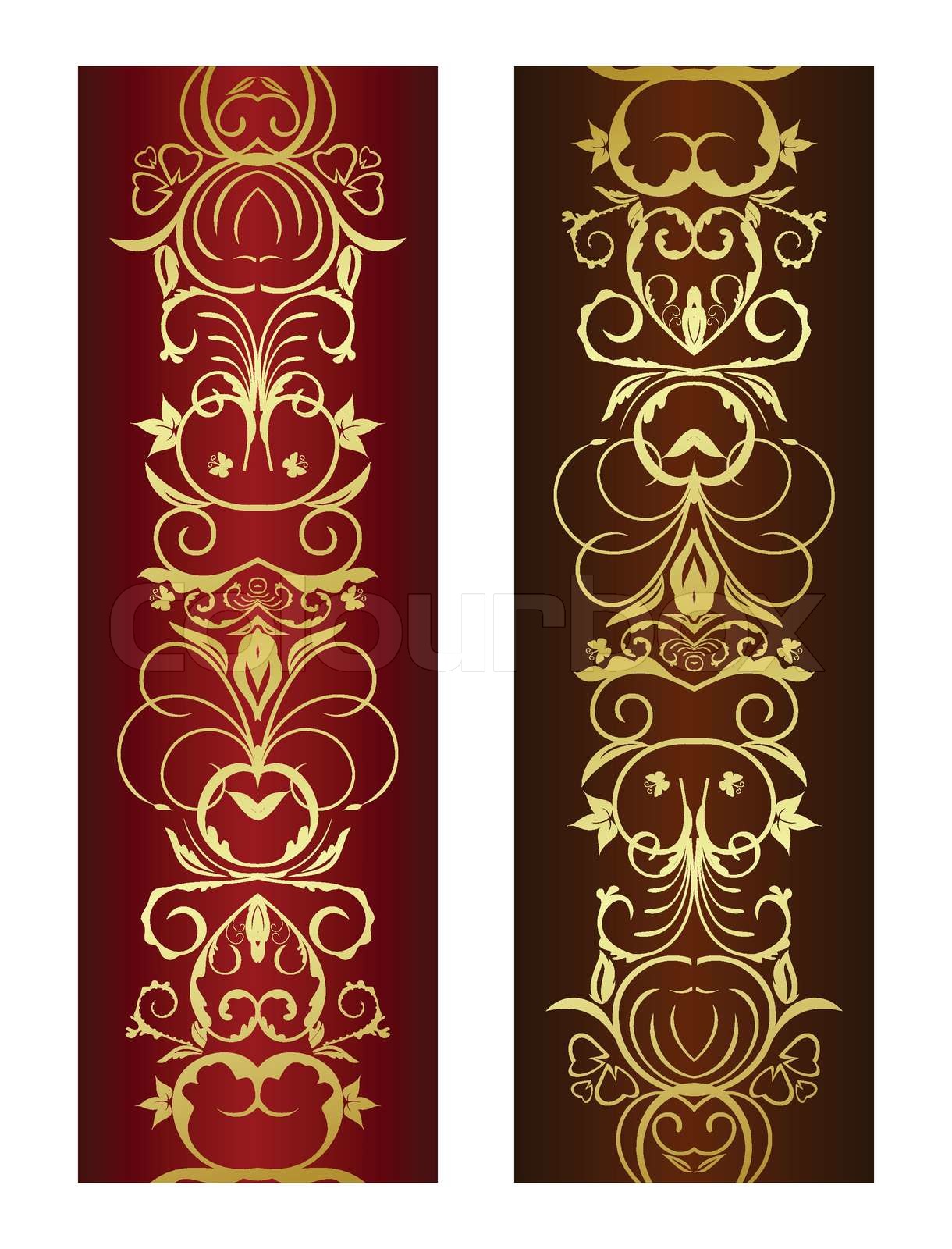 Vertical floral ornament and design elements. Vector | Stock vector ...