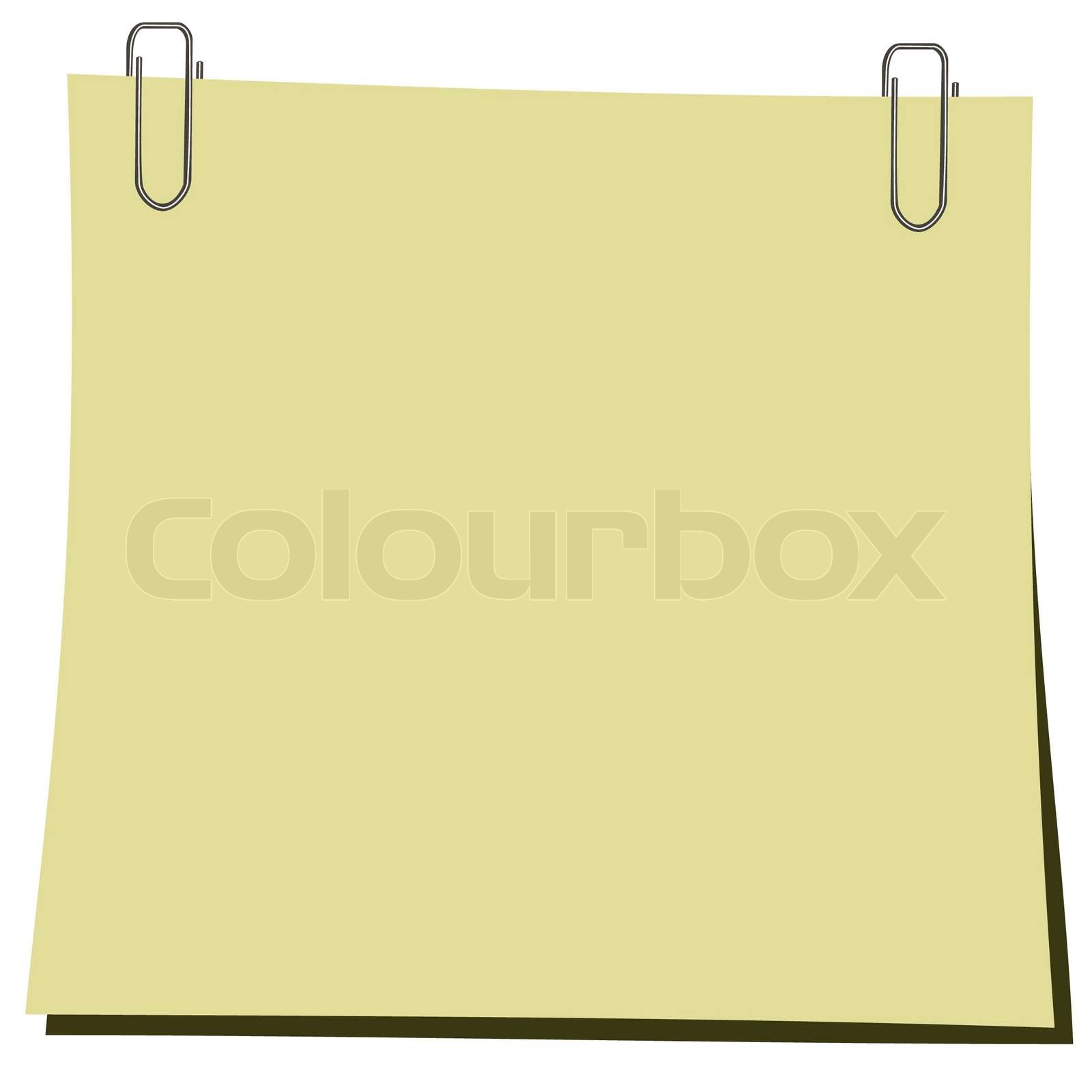 Realistic illustration stick and paper clip - vector | Stock vector ...