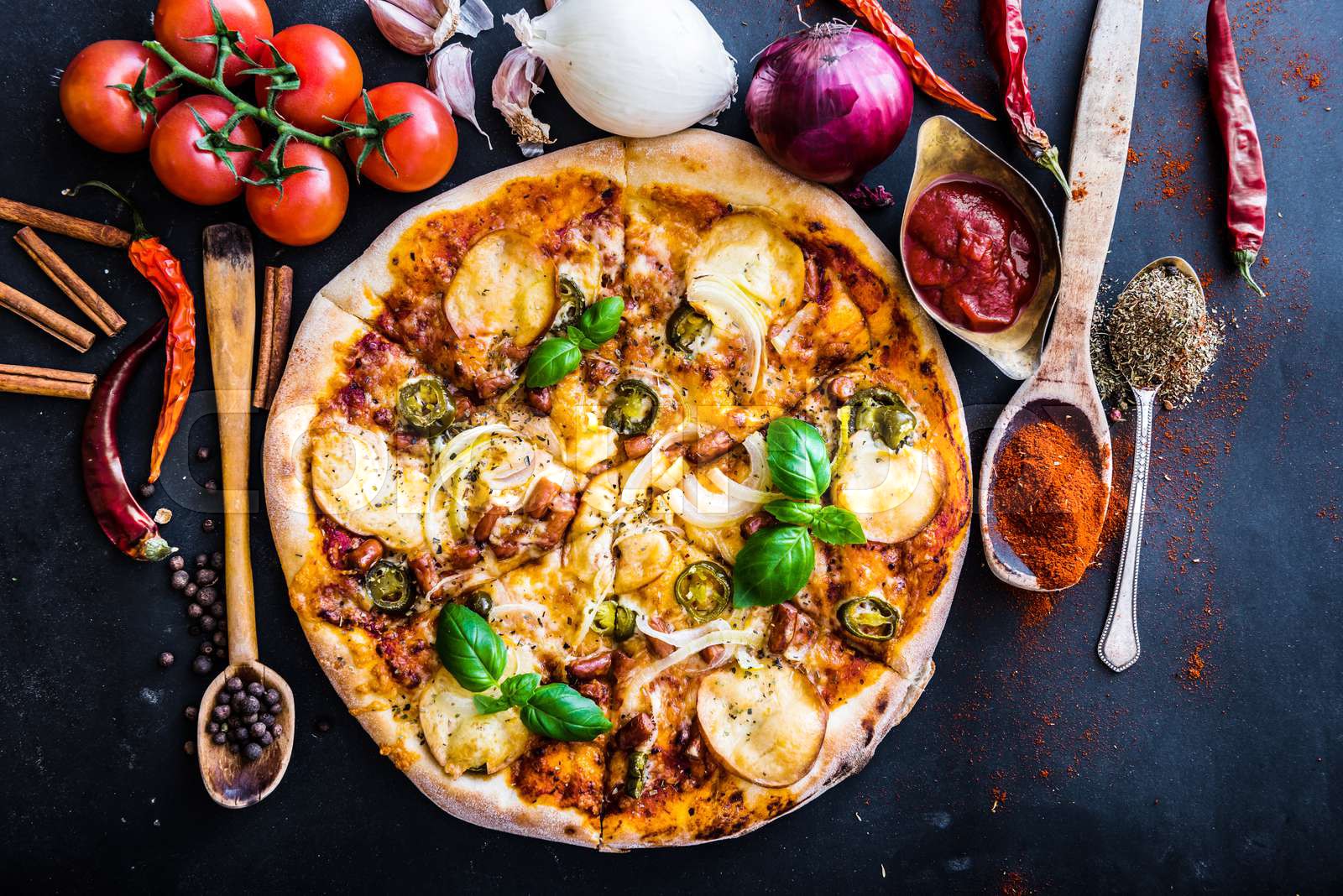 tasty pizza | Stock image | Colourbox