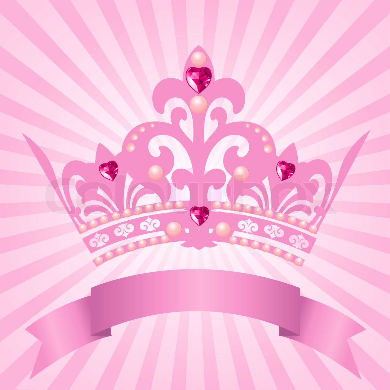 prinzessin, krone, pink | Stock-Vektor | Colourbox