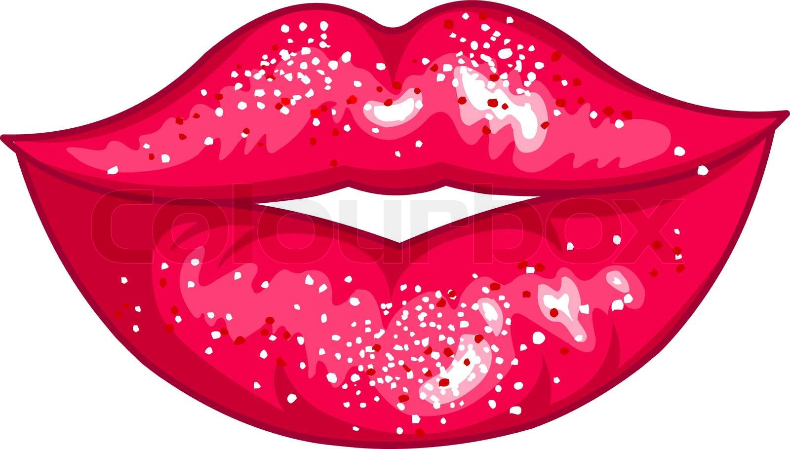Red lips | Stock vector | Colourbox