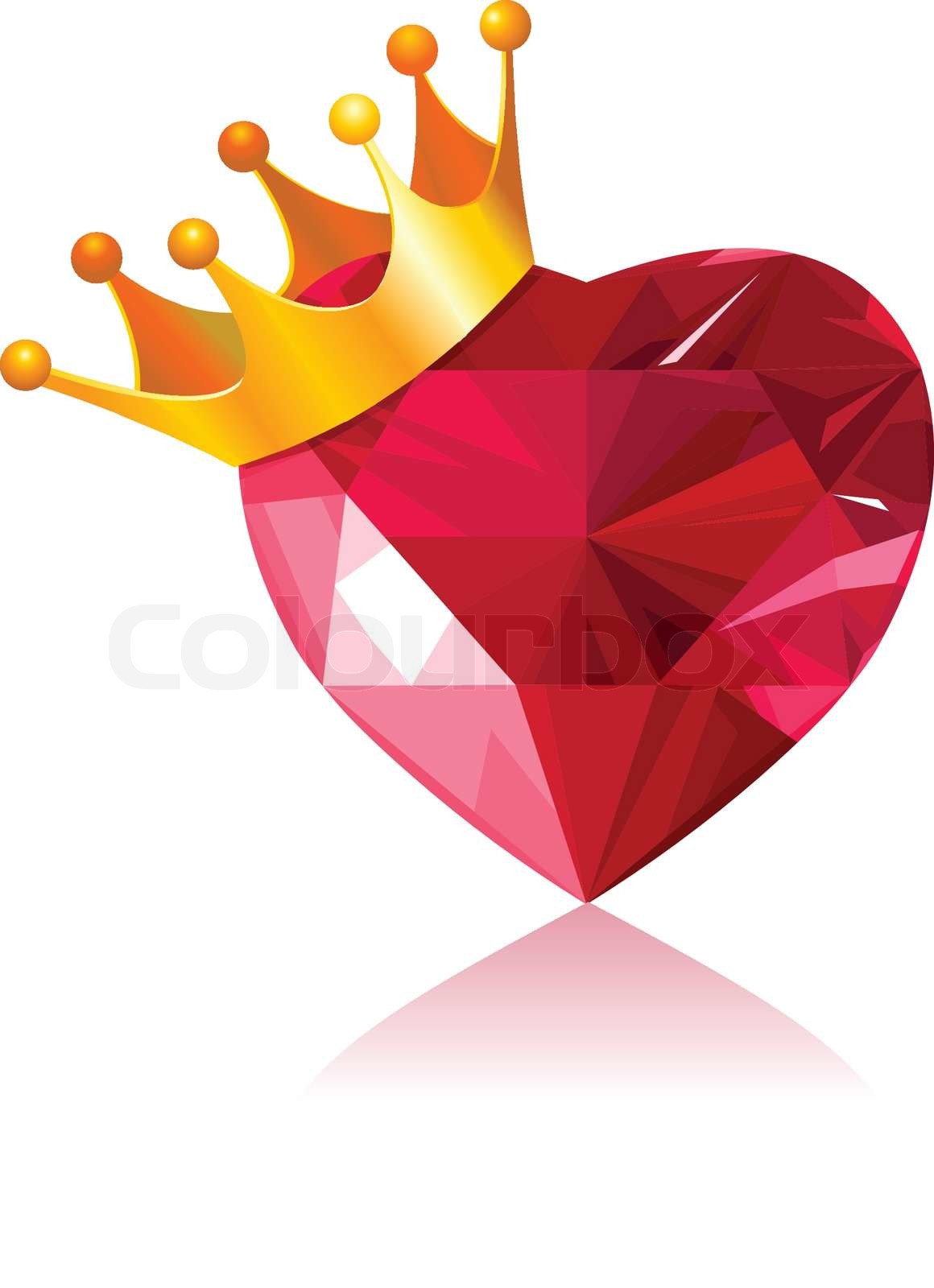 Crystal heart | Stock vector | Colourbox
