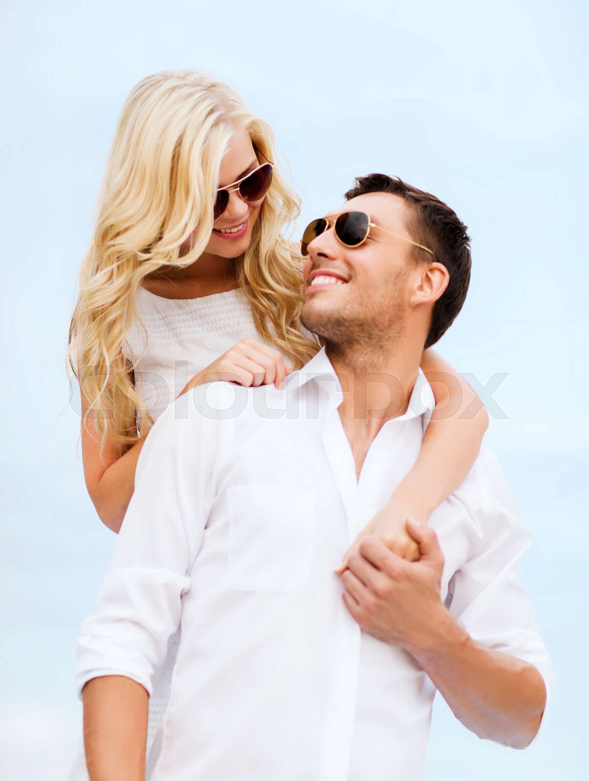 Couple At Seaside Stock Image Colourbox