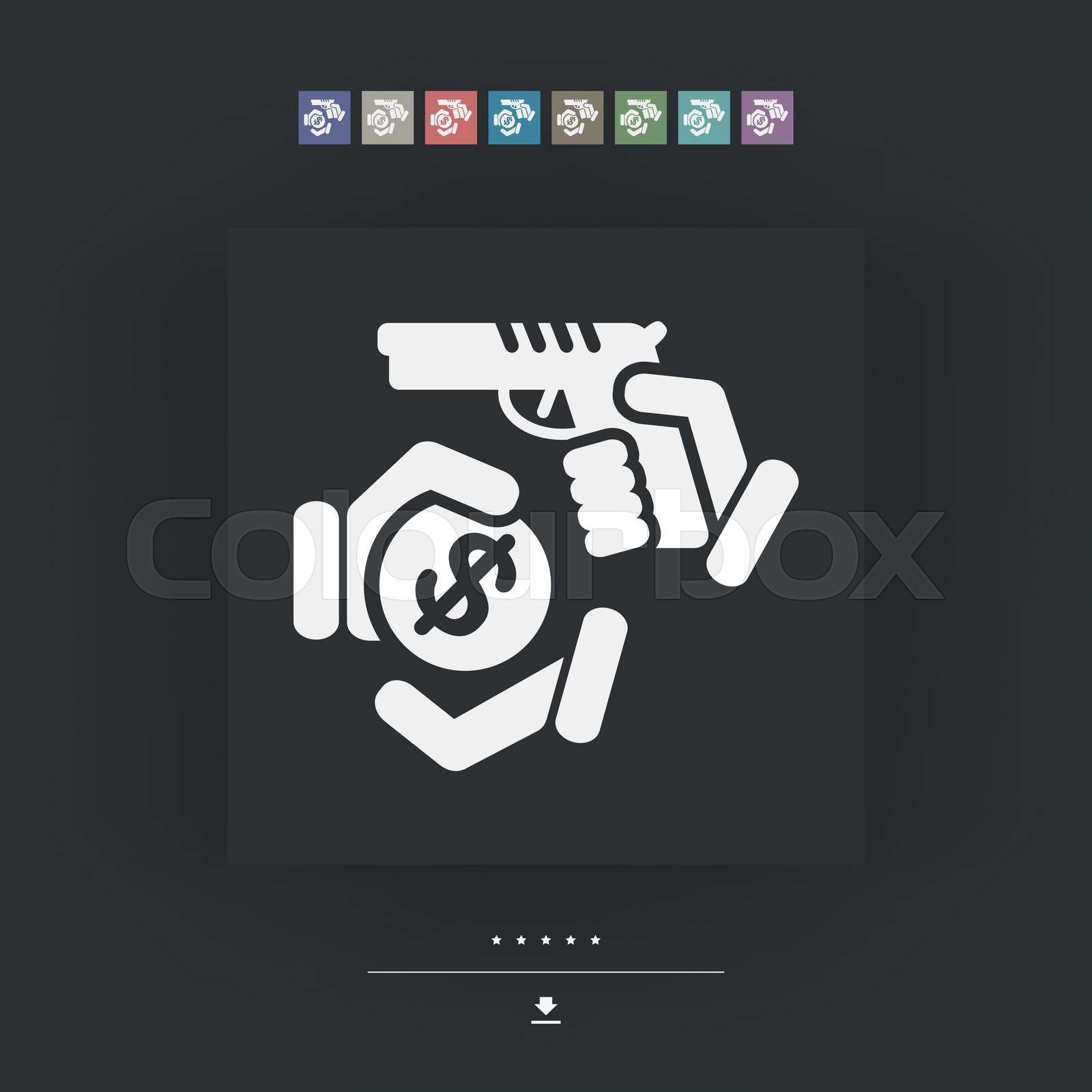 Armed robbery | Stock vector | Colourbox