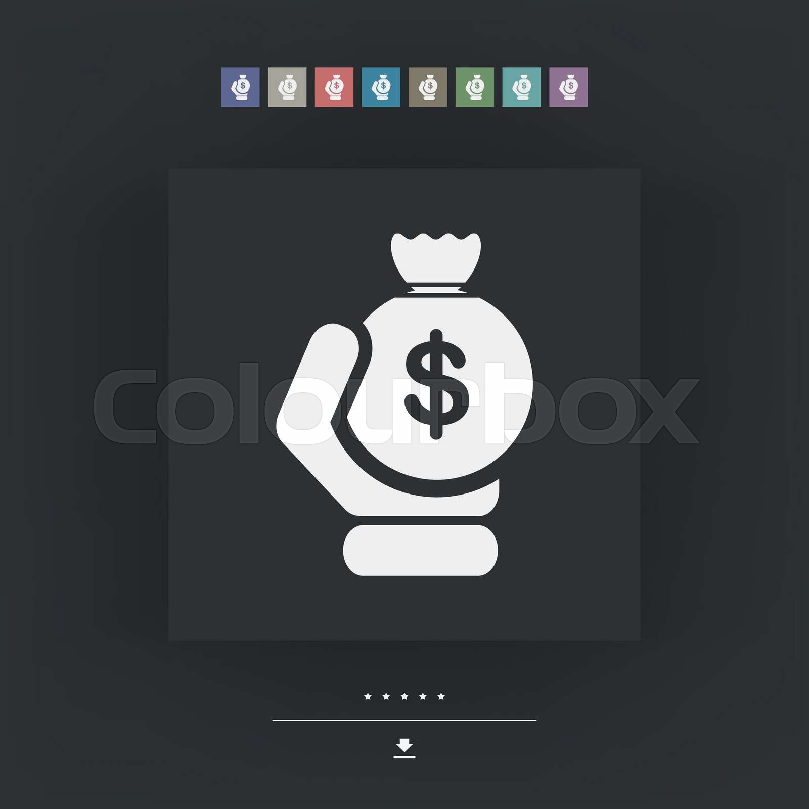 Money sac icon | Stock vector | Colourbox