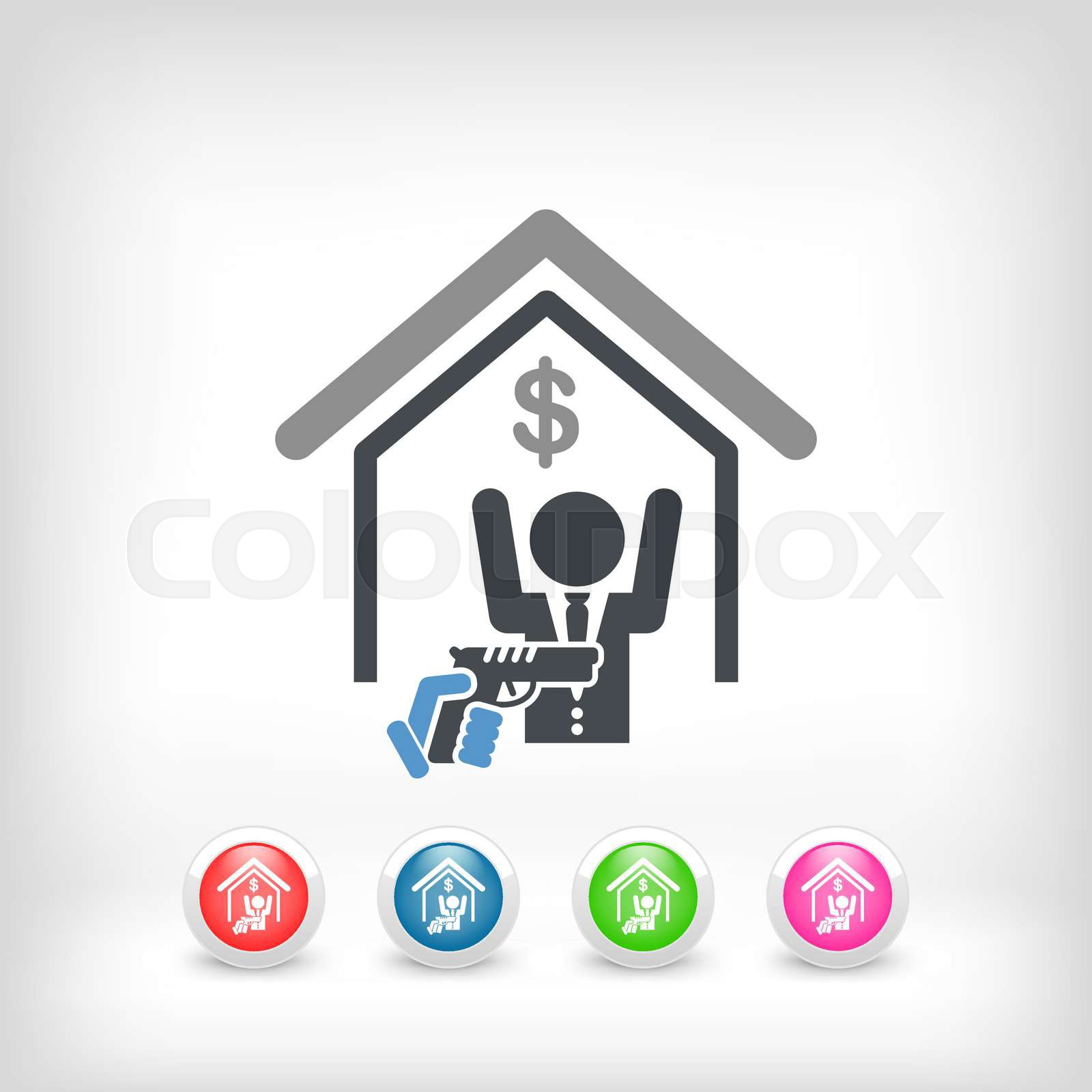 Bank robbery | Stock vector | Colourbox