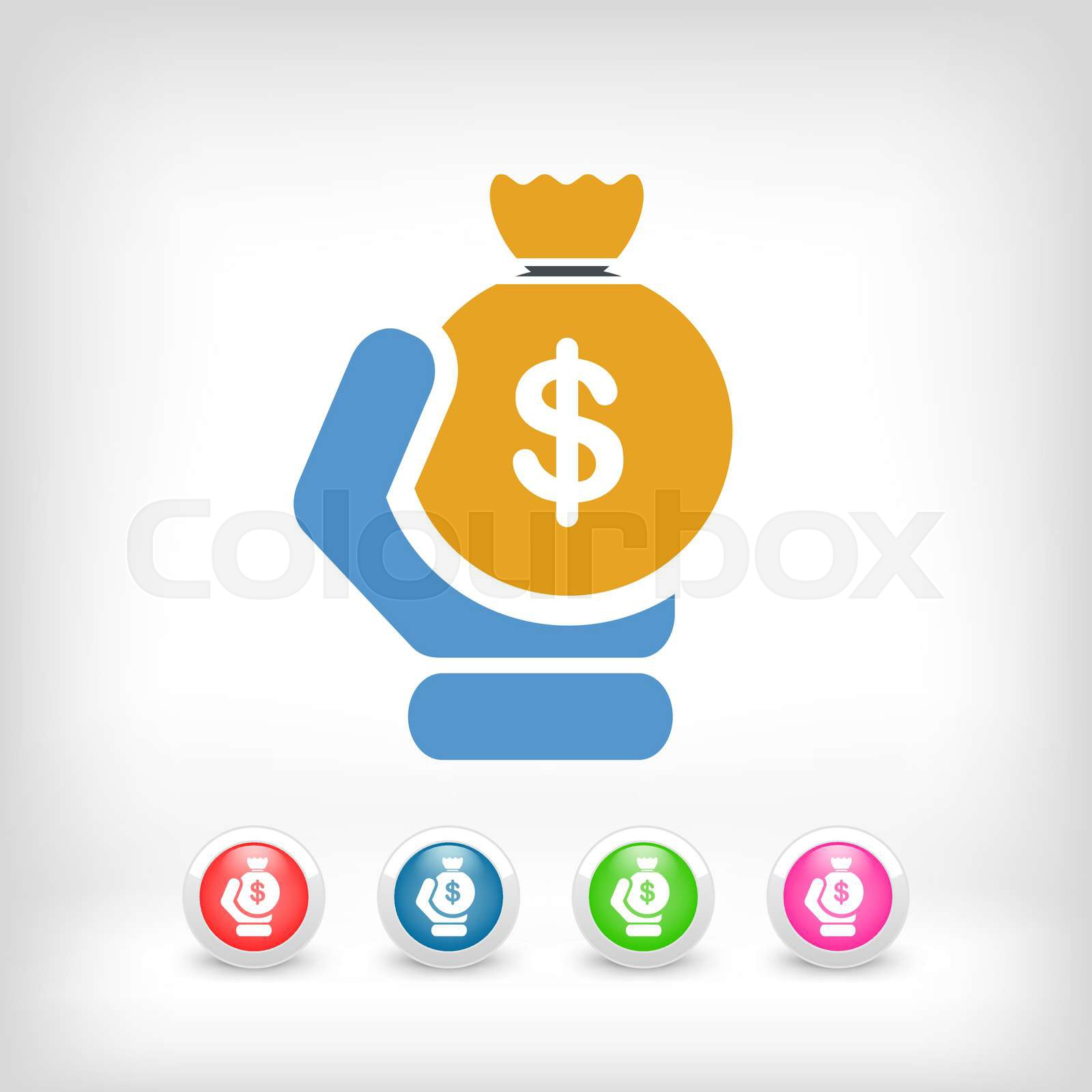 Money sac icon | Stock vector | Colourbox