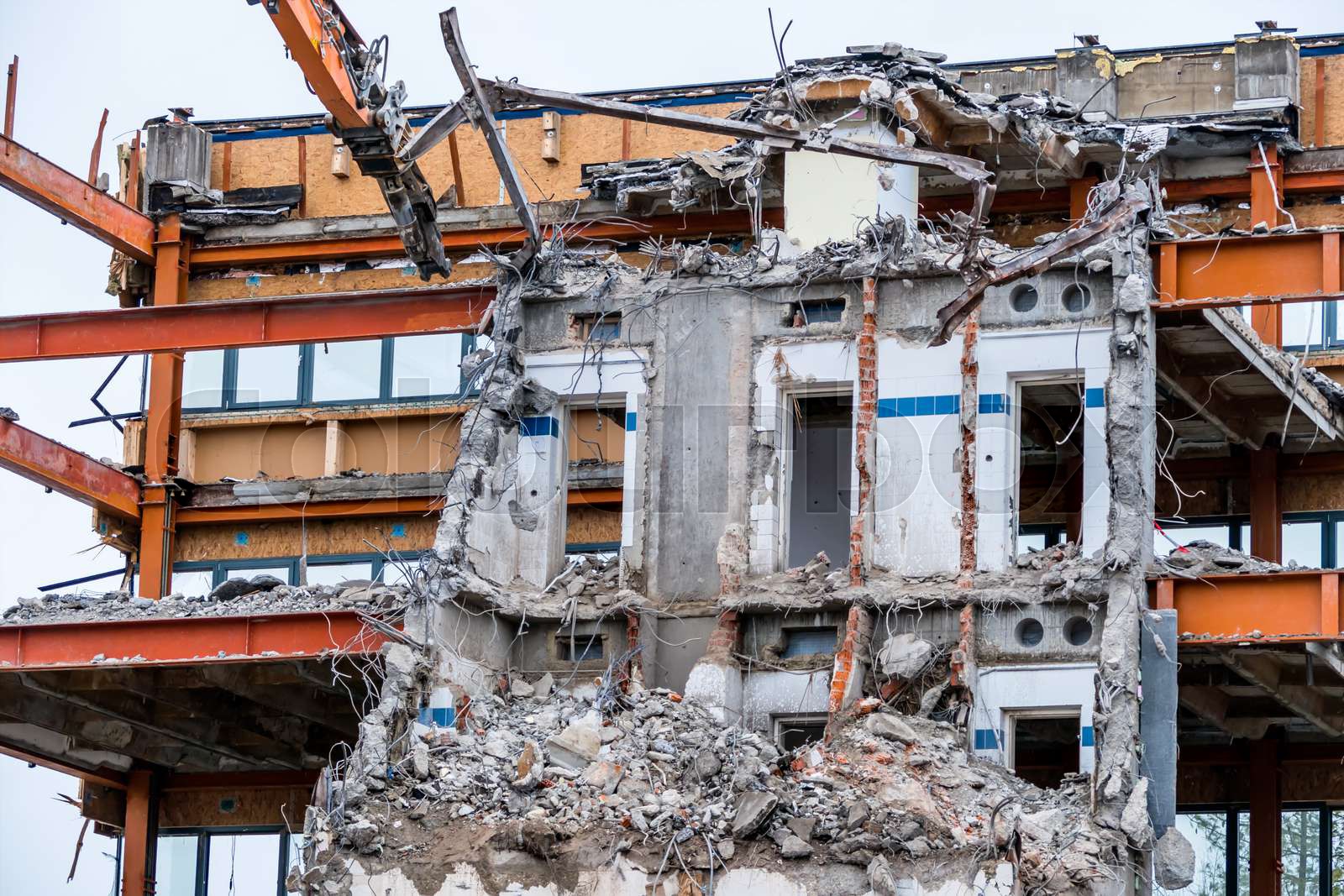 demolition of an office building | Stock image | Colourbox