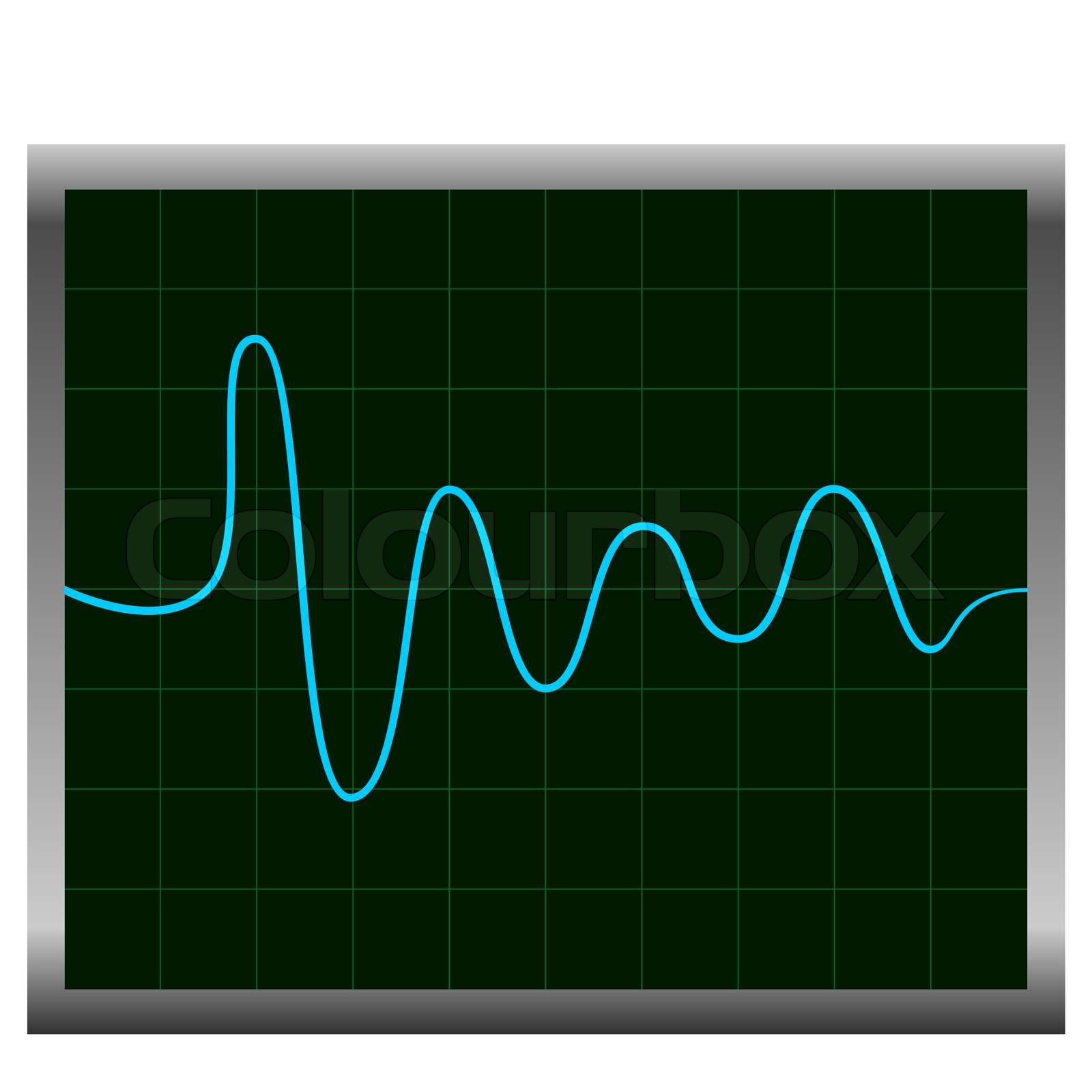 Normal ECG (electronic cardiogram) blue. Vector | Stock vector | Colourbox