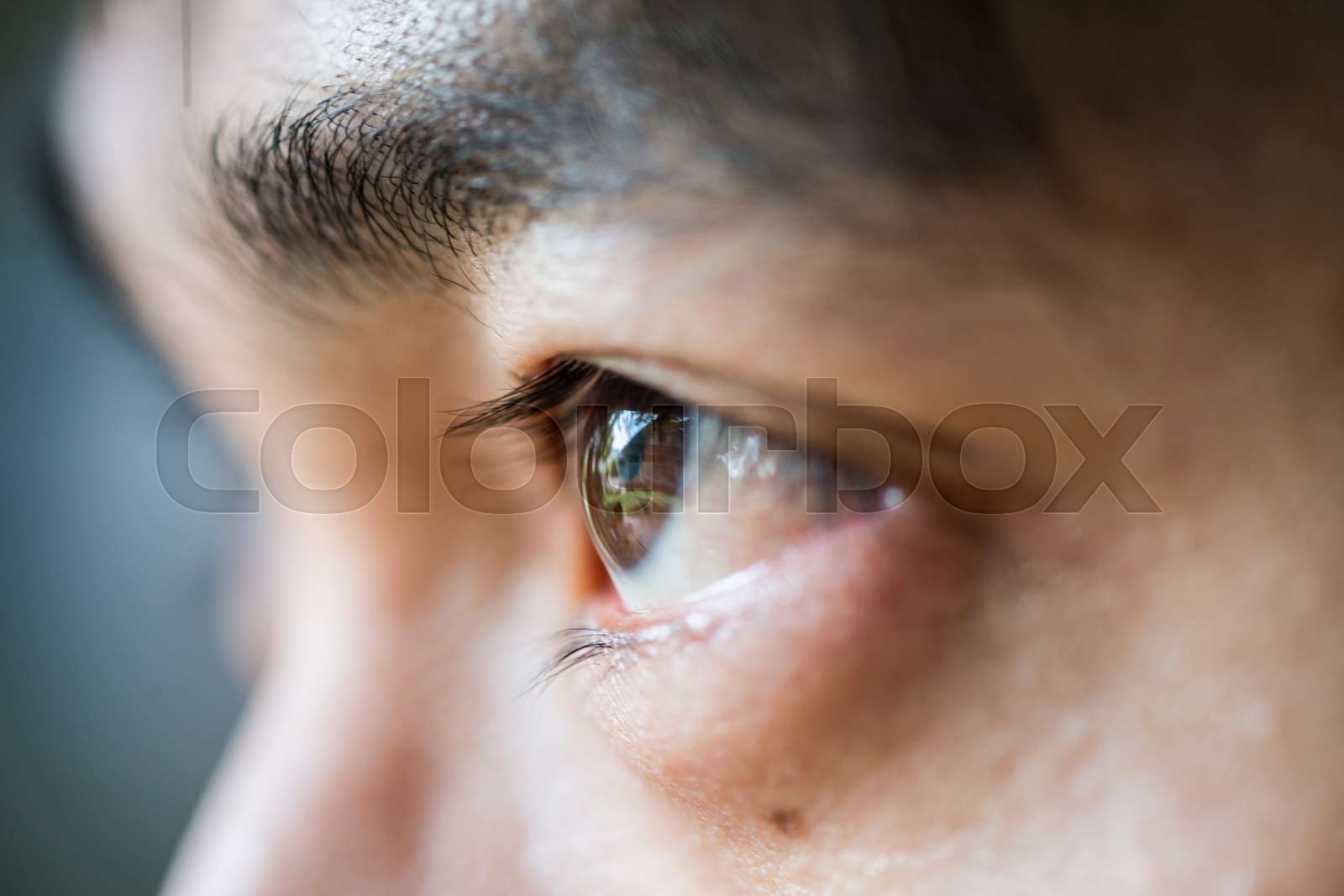 Asian people male the eye close up | Stock image | Colourbox