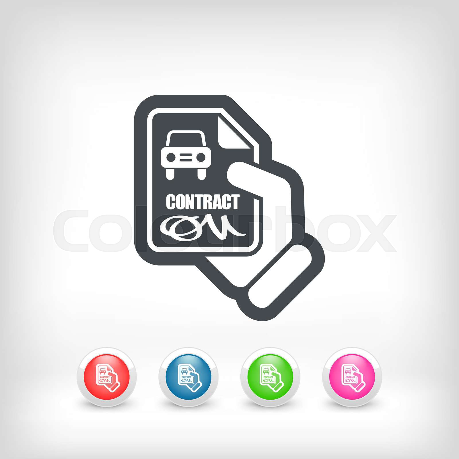Car contract icon | Stock vector | Colourbox